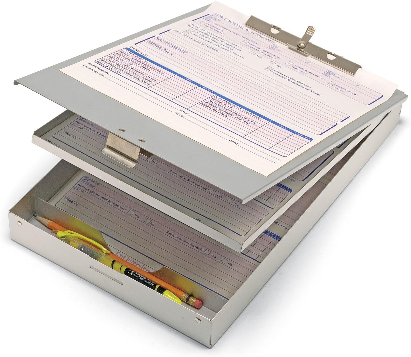 Amazon.com : Officemate Double Storage Aluminum Form Holder, Fits Forms ...