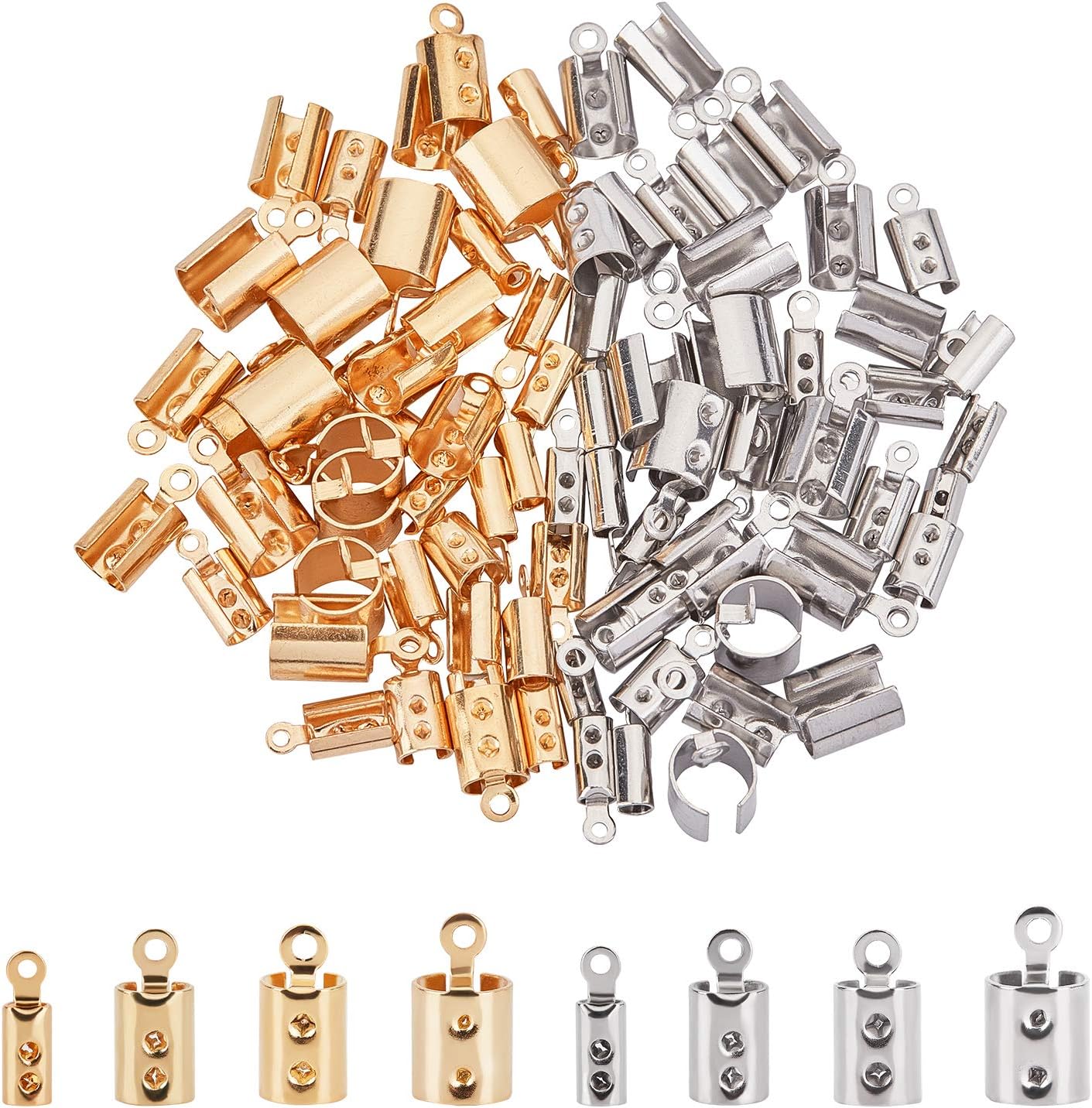 Amazon.com: UNICRAFTALE About 80pcs 4 Sizes 2.5/3/4/5.5mm Leather ...