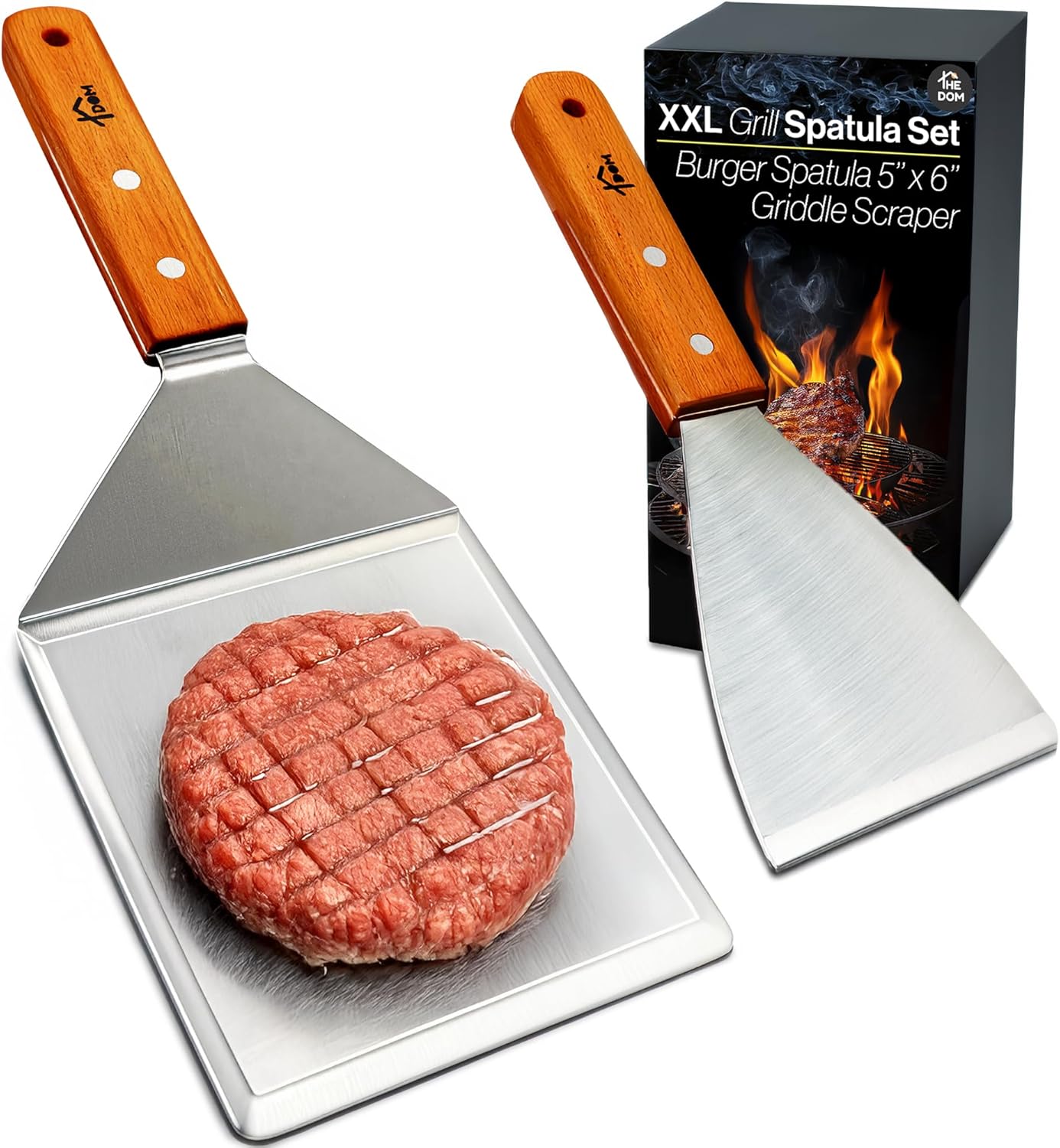 Amazon.com : Ultimate Grill Spatula Set of 2 – Heavy-Duty Stainless ...