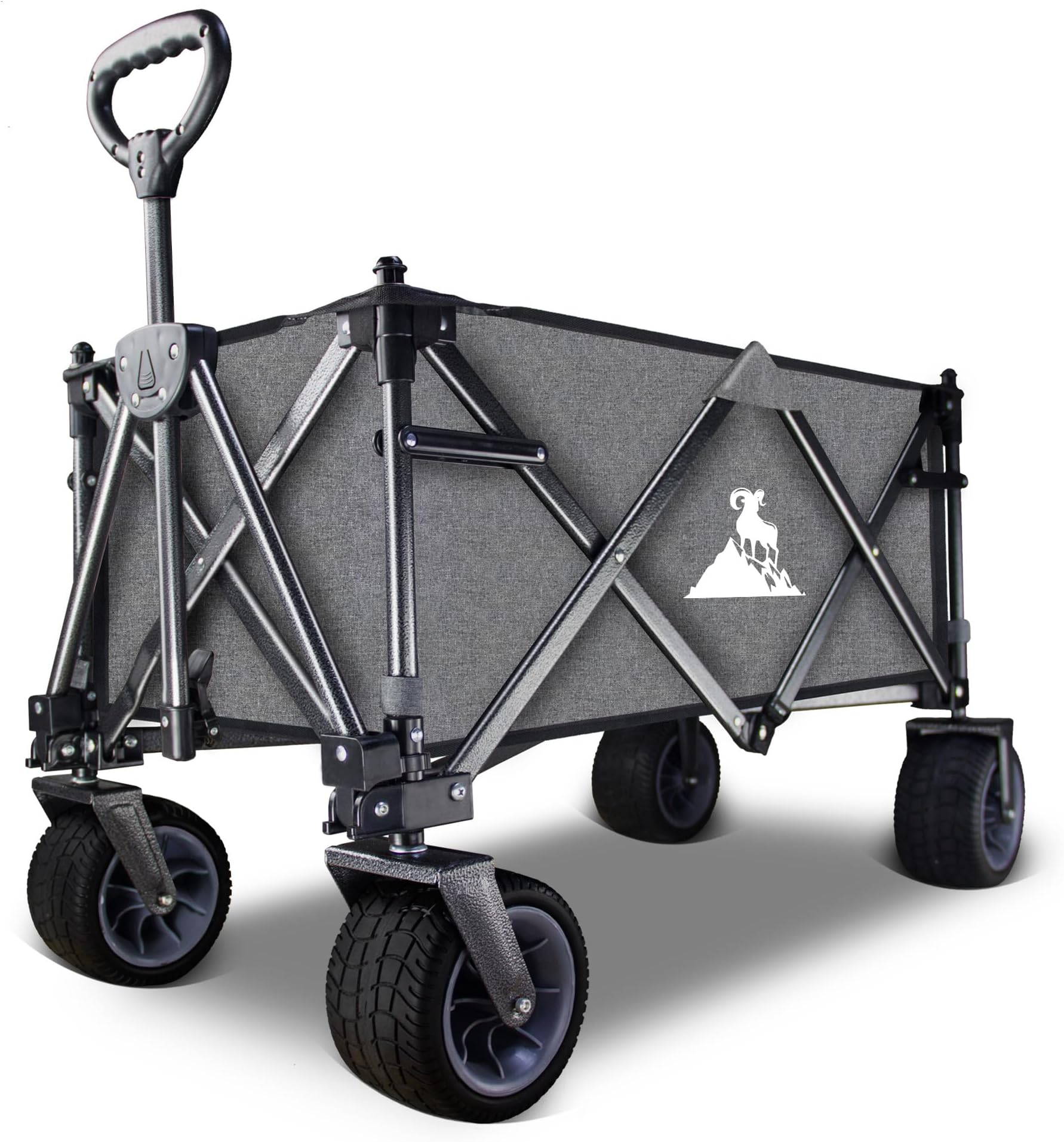 Topwell Bollerwagen Faltbar Breite Reifen Handwagen mit Abnehmbare Dach ...