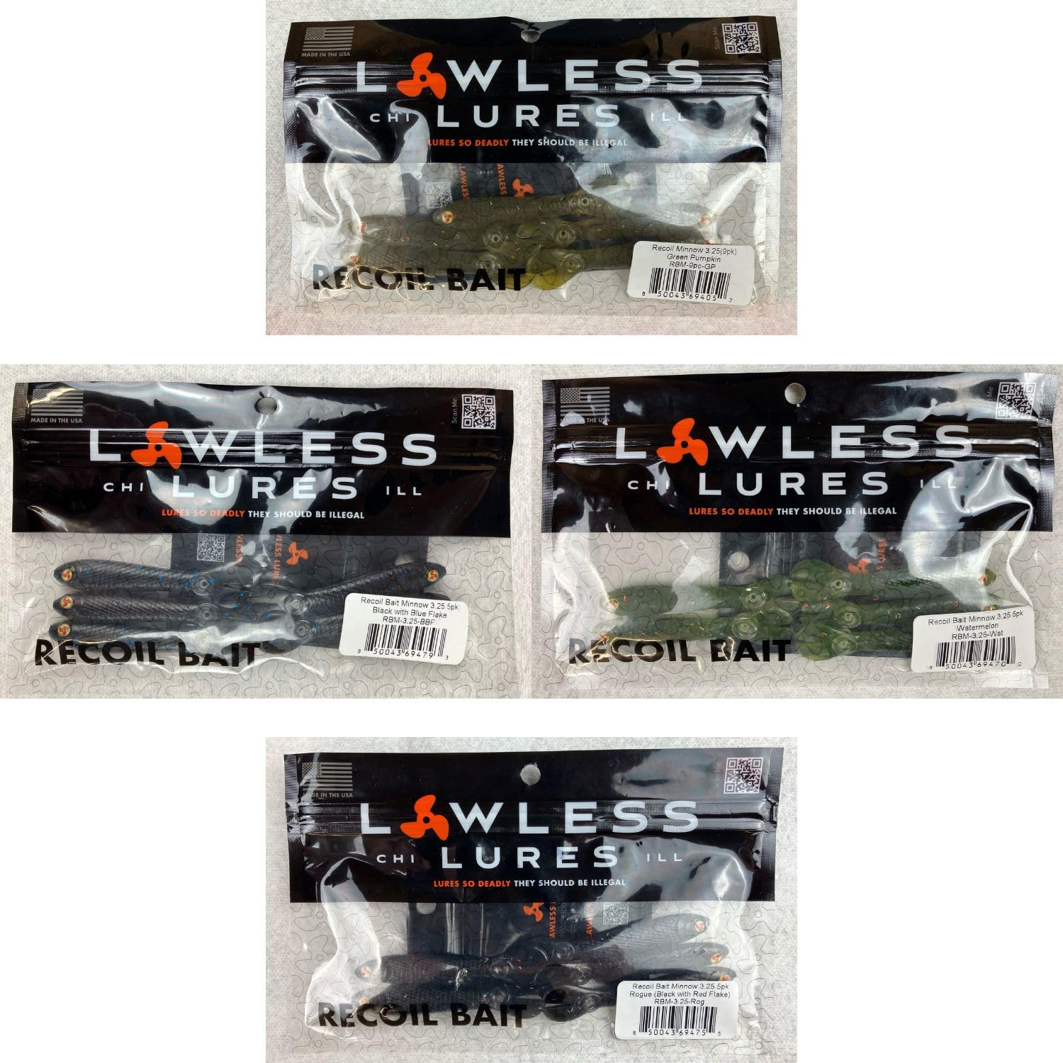 Amazon.com : Lawless Lures 3.25” All Purpose Bundle | Soft Bionic ...