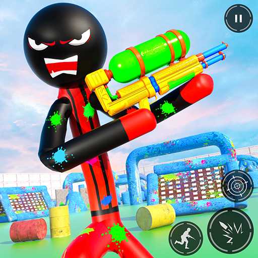 FPS Stickman Paintball Shooting Games: Paint Shooting Arena Battle Zone ...