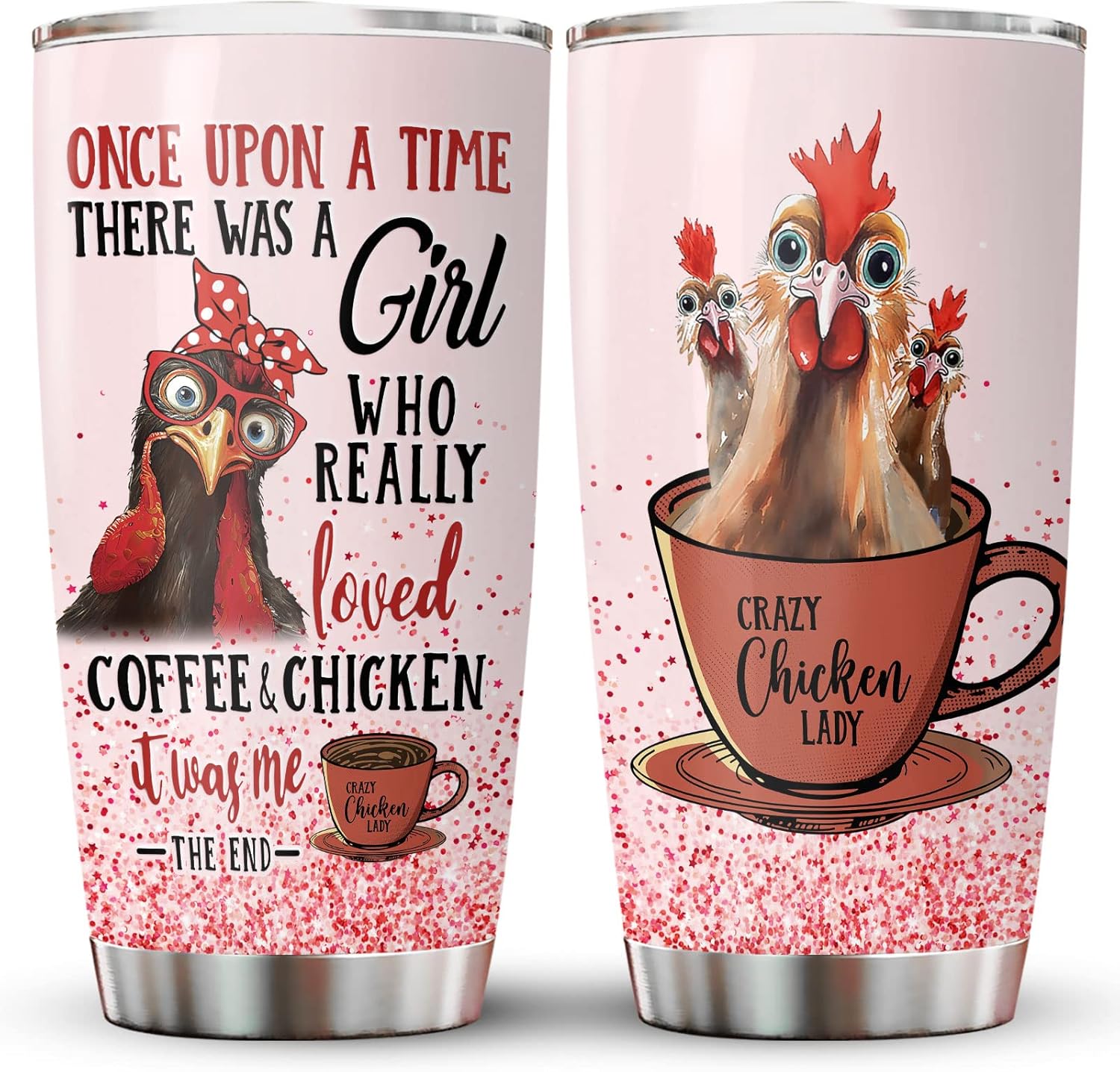 Amazon.com | 34HD 20oz Coffee Tumbler – Funny Chicken Lover Gift for ...