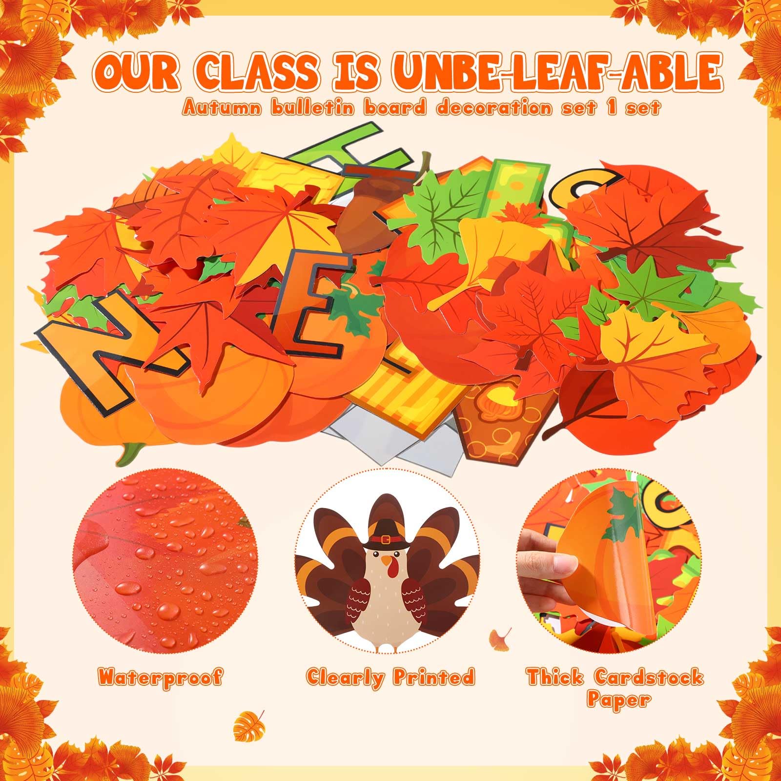 Snapklik.com : Pasimy 96 Pcs Fall Bulletin Board Decorations ...