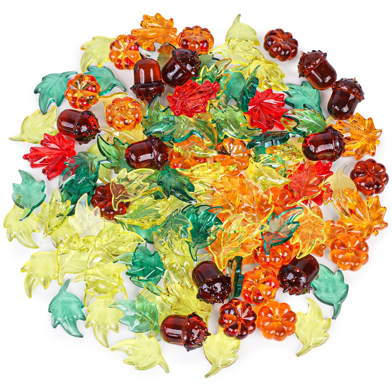 Amazon.com: FUTUREPLUSX 120PCS Acrylic Fall Decorations, Acrylic Leaves ...