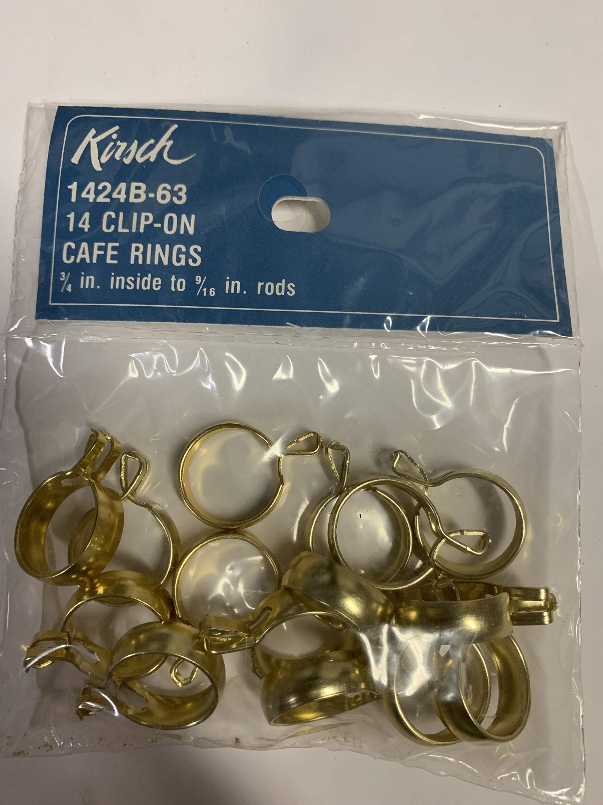 Amazon.com: Kirsch 1424B-63, 14 Clip-on Cafe Rings, 3/4” inside ...