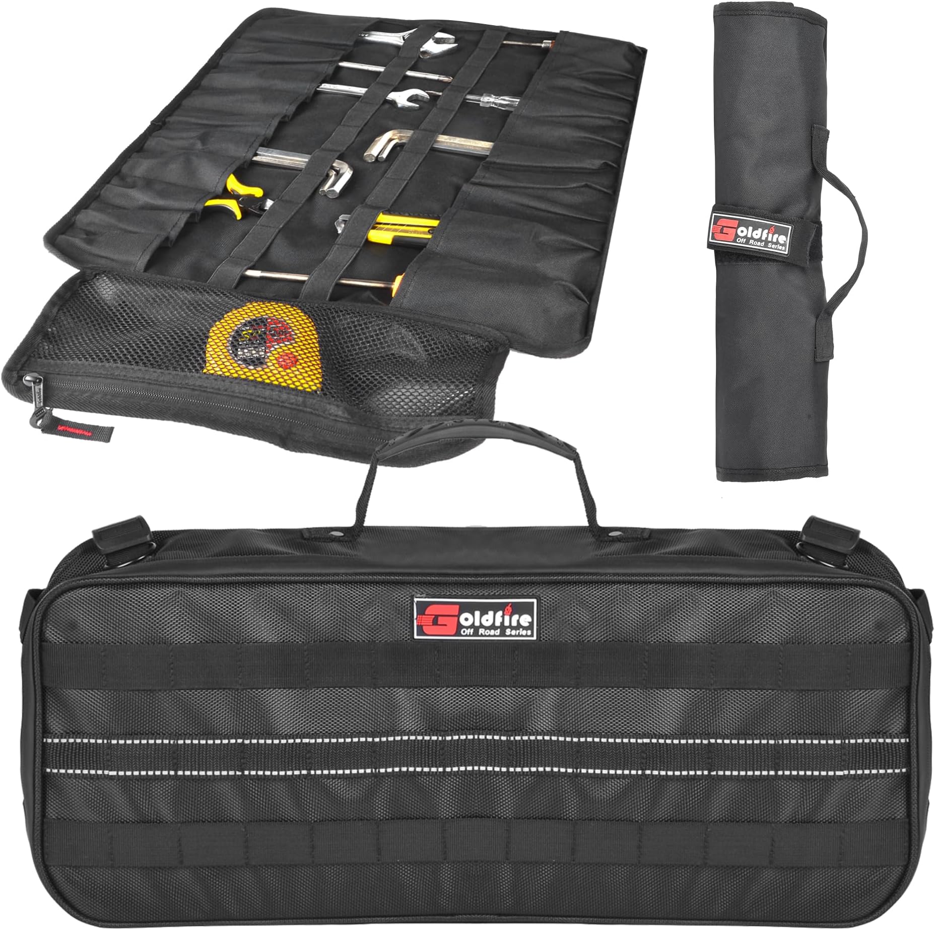 20" Tool Roll Bag, 2 in 1 Large Roll Up Tool Bag Organizer with ...