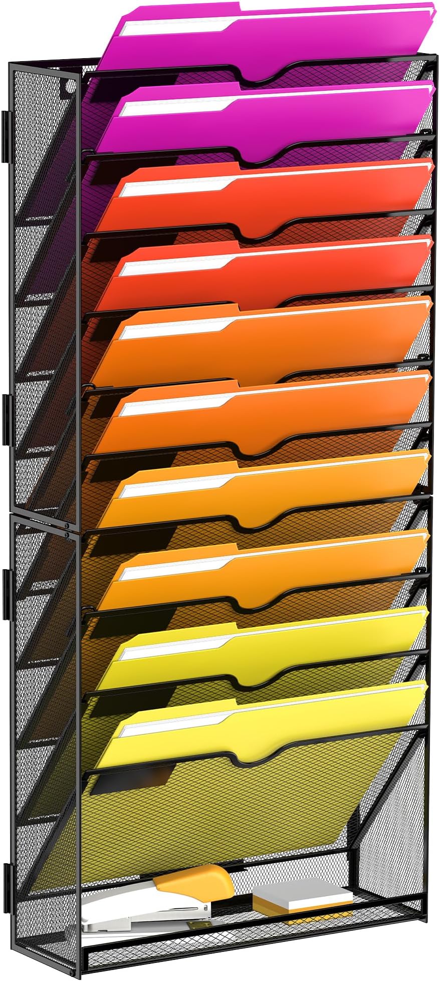 Amazon.com : SUPEASY 14-Tier Wall File Organizer, Wall File Holder ...