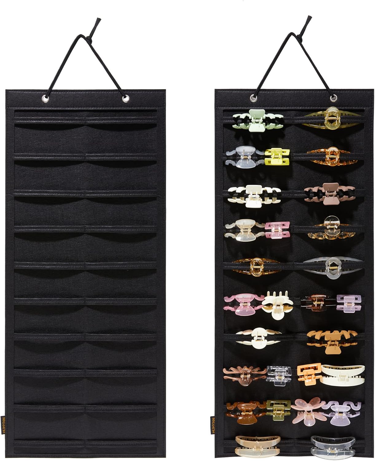 HUHYNN Hanging Hair Claw Clips Organizer, Claw Clips Organizers and ...