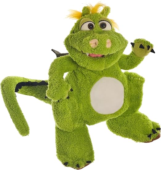 Amazon.com: Living Puppets 14-Inch Big Green Dragon Hand Puppet - Fine ...