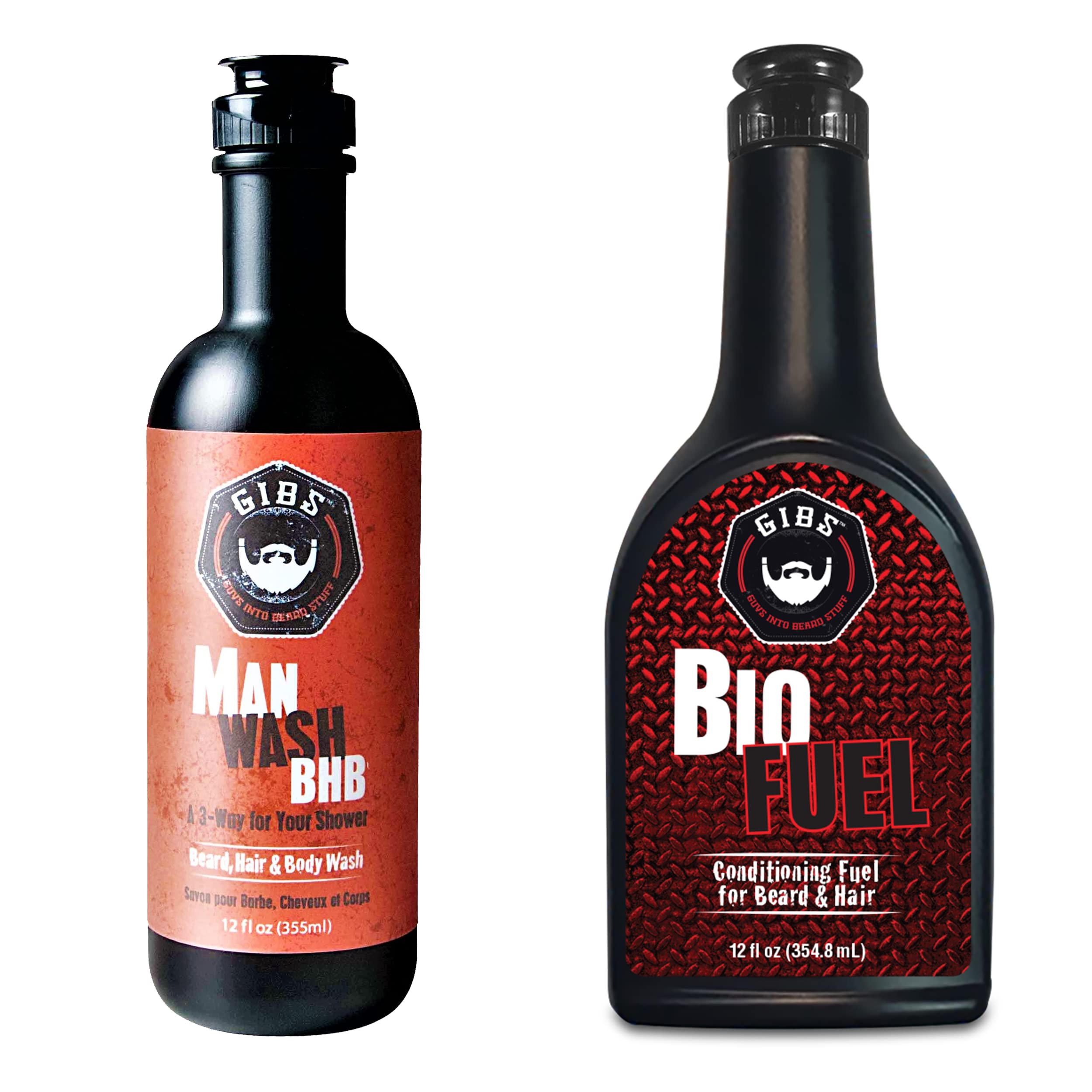 Amazon.com: GIBS GROOMING ManWash and Biofuel 12oz Set - Shampoo, Body ...