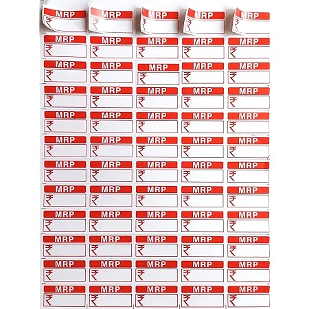 NPLABEL MRP Stickers for General Use - 37X20mm, Long Life and Generally ...