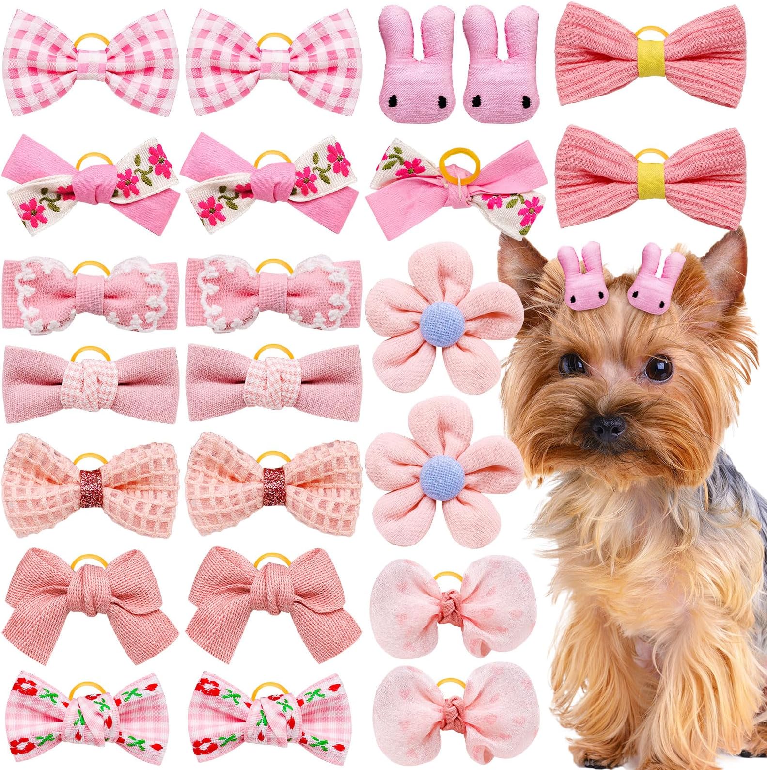 Amazon.com: 10pcs dogs Hair accessories Bows, Pet Hairstyles for Puppy ...