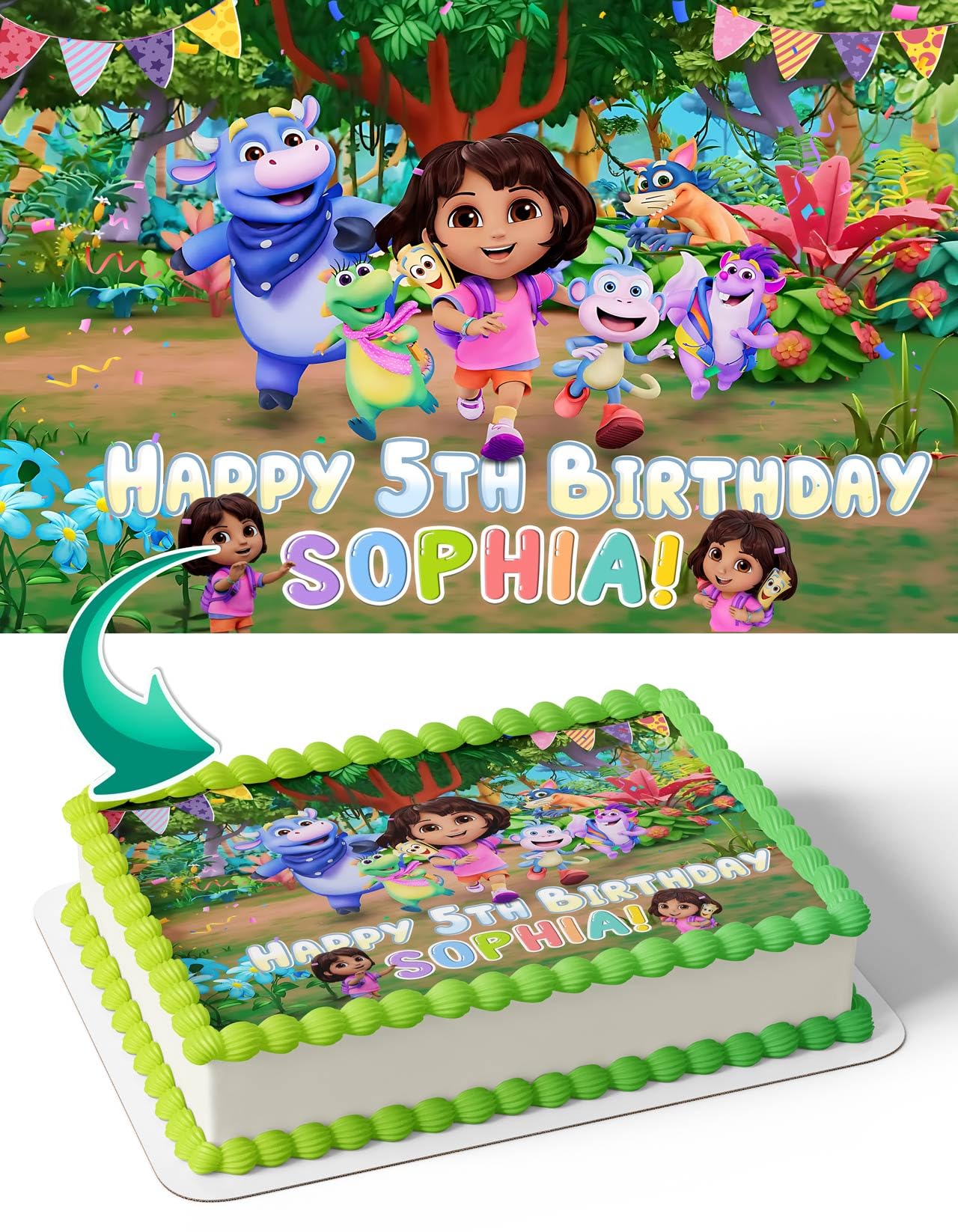 Dora Sheet Cake