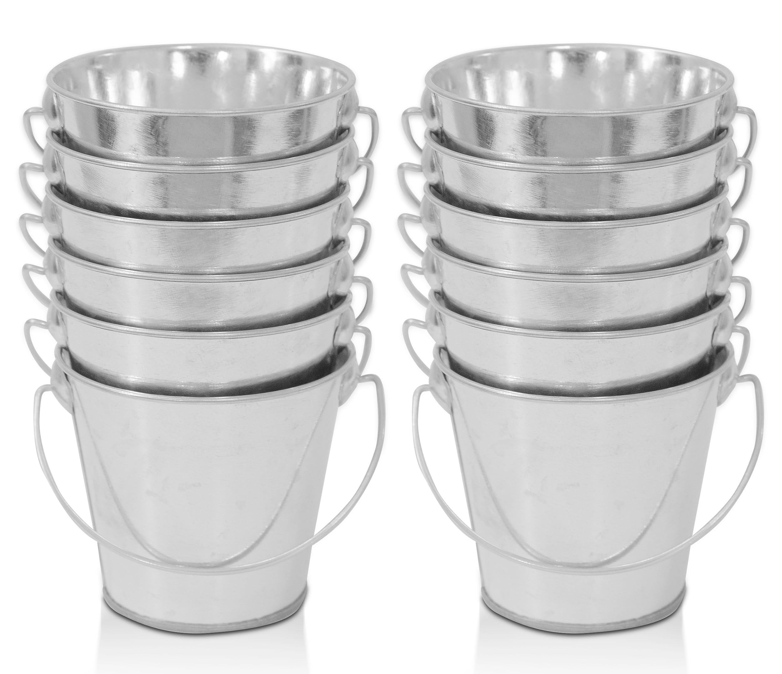 Amazon.com: Colorlaza Small Metal Buckets with Handle 12 Pcs ...