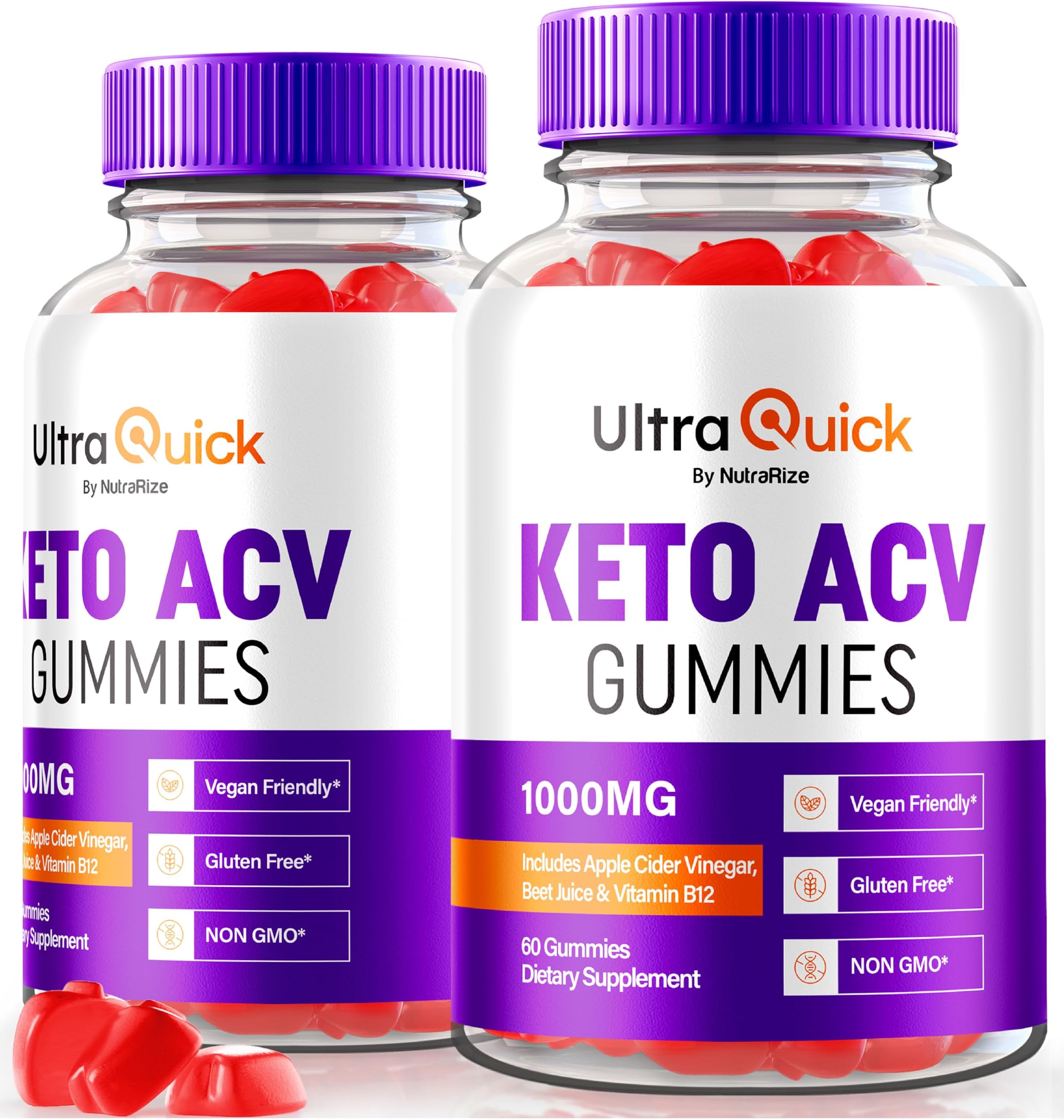 Amazon.com: (2 Pack) Ultra Quick Keto ACV Gummies, UltraQuick Keto+ACV ...