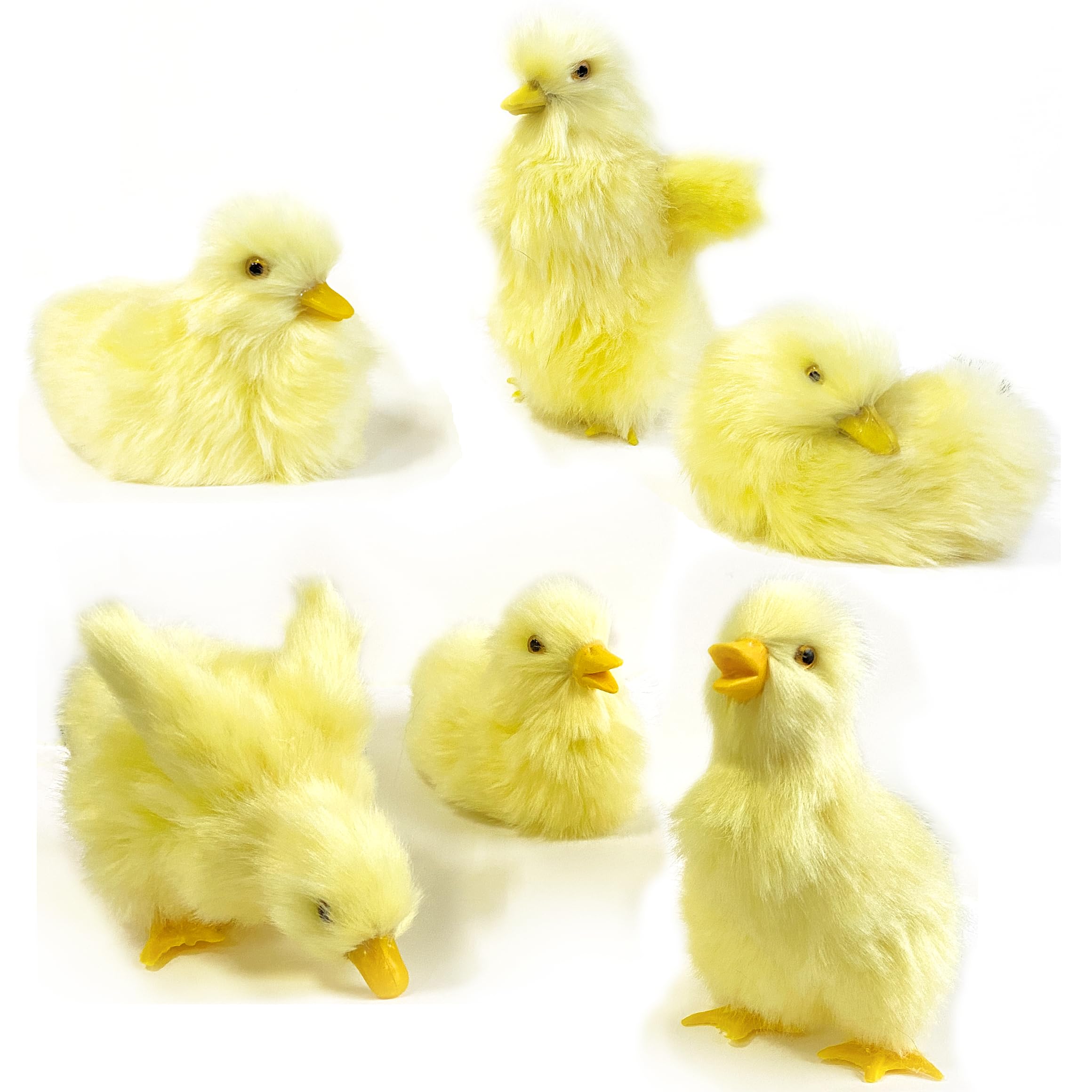Realistic Furry Duck Figurines Lifelike Spring Farm Animal Figures Home ...
