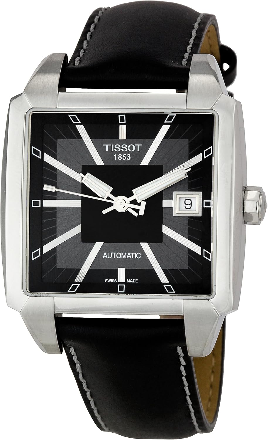 Tissot Relógio masculino T0055071606100 Quadrato com mostrador preto ...