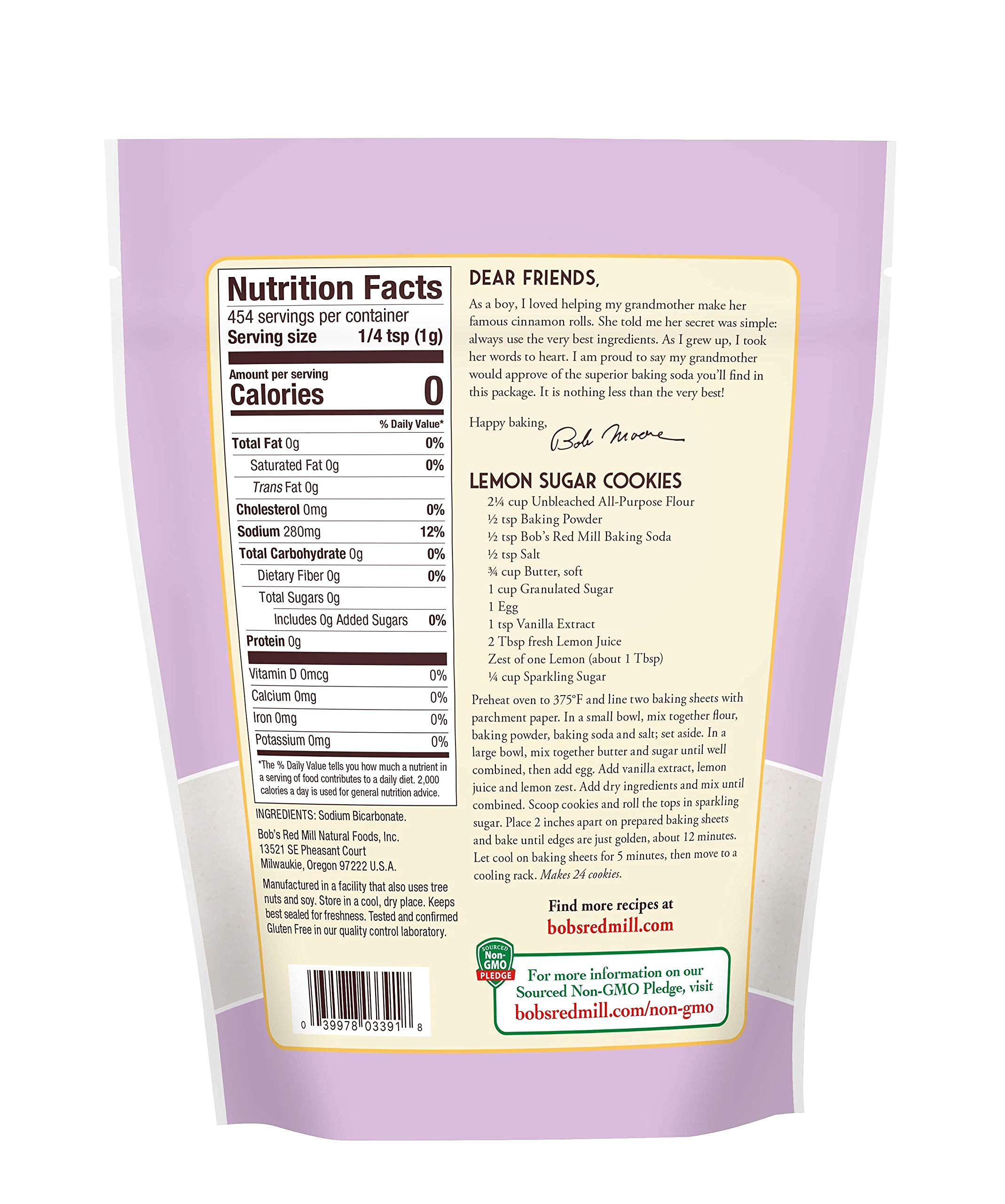 Snapklik.com : Bobs Red Mill Pure Baking Soda - 16 Oz