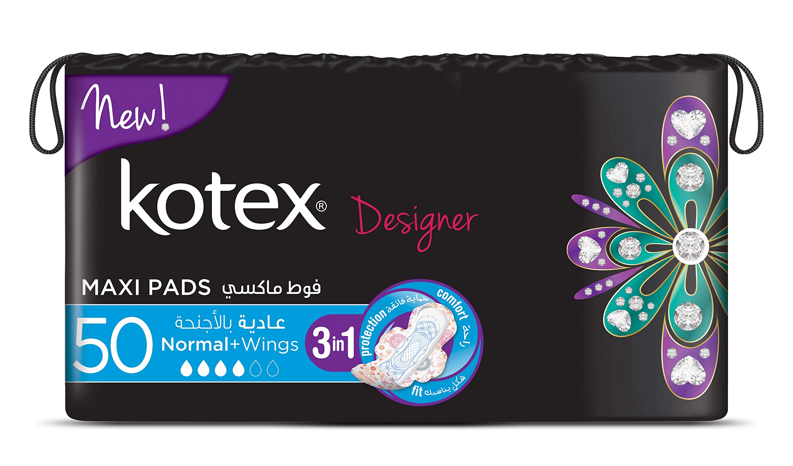 Kotex Maxi 3d Normal Pads Pack Of 50s X 4 | Desertcart Sri Lanka