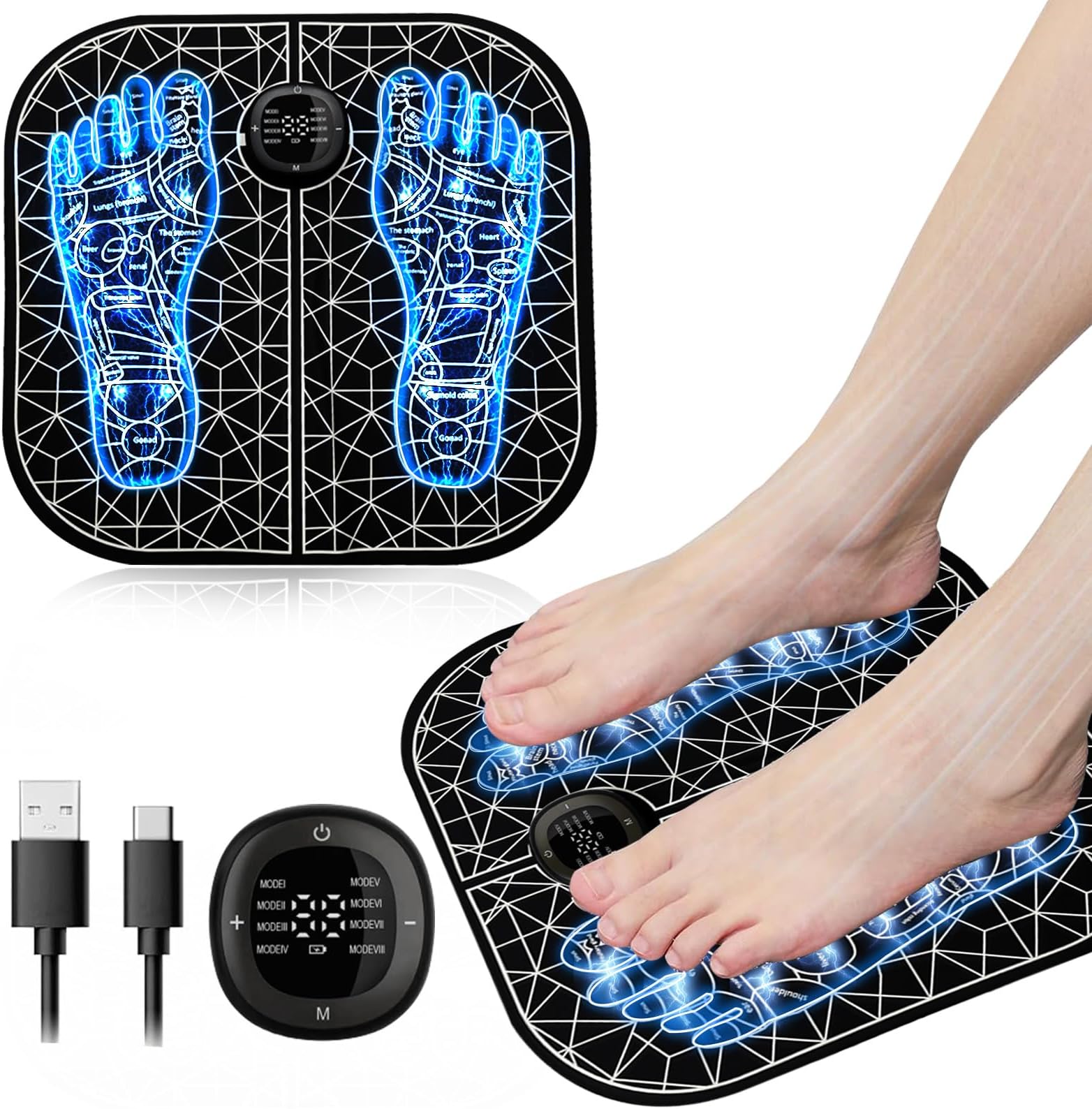 Amazon.com: TOGECOS EMS Foot Massager Mat Muscle Relaxation,in The ...