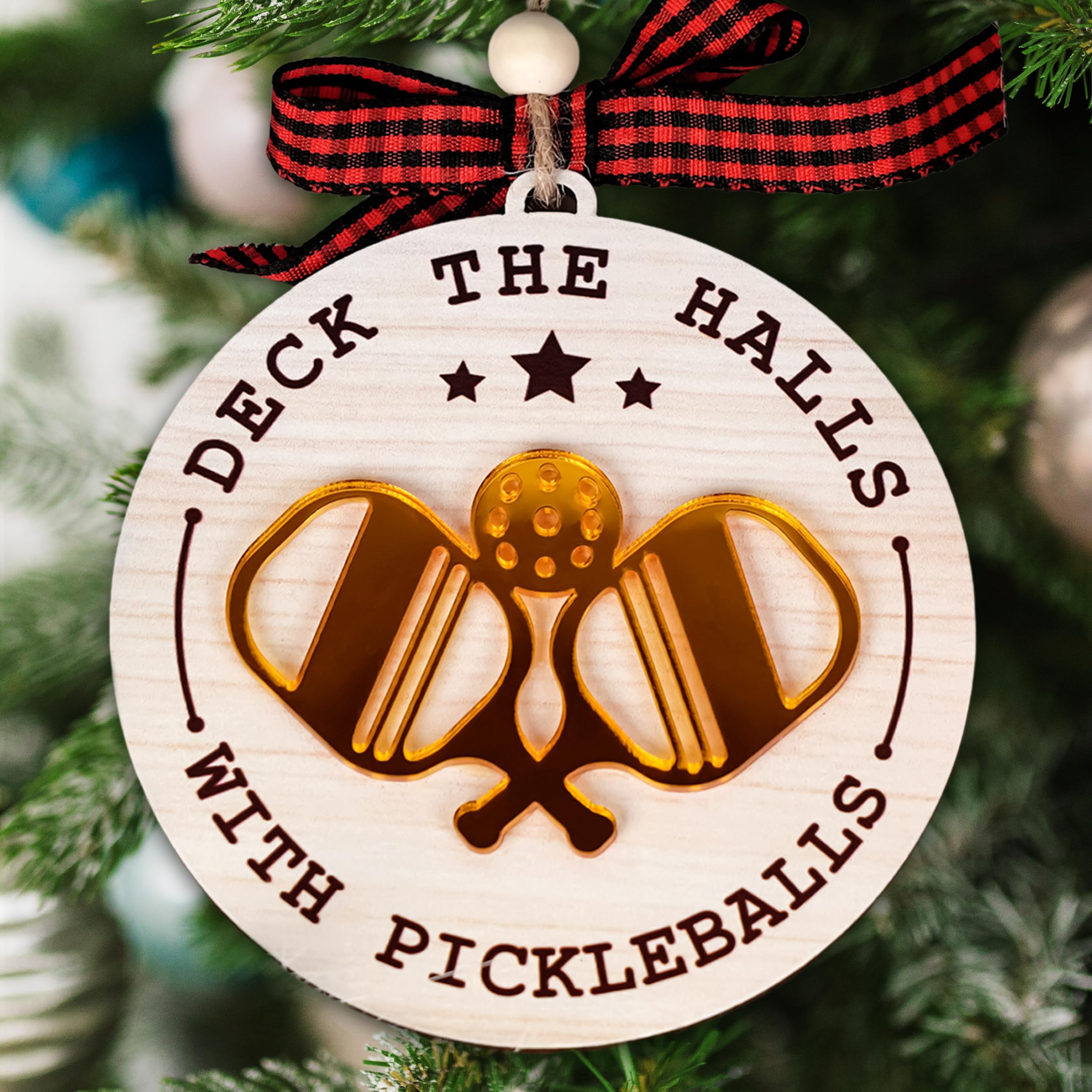 Amazon.com: Pickleball Ornaments for Christmas Tree, Pickle Ball ...