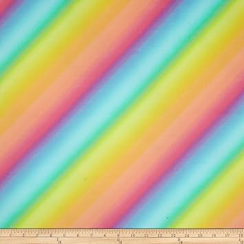 Amazon.com: Kanvas Kat-Tastic Flannel Rainbow Pastel Fabric : Arts ...