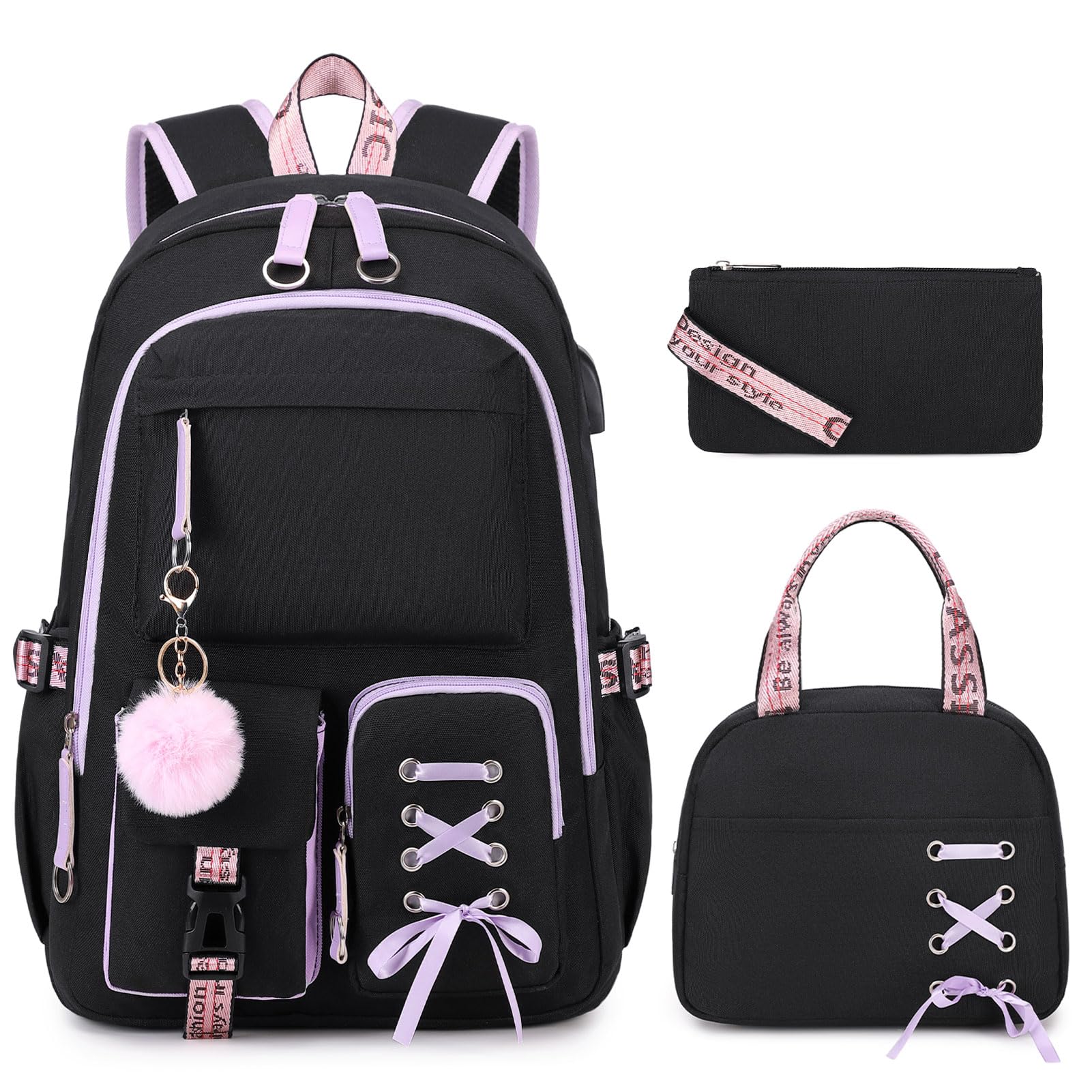 Amazon.com | ACESAK Backpacks for Girls, Girls Backpack with Lunch Box ...