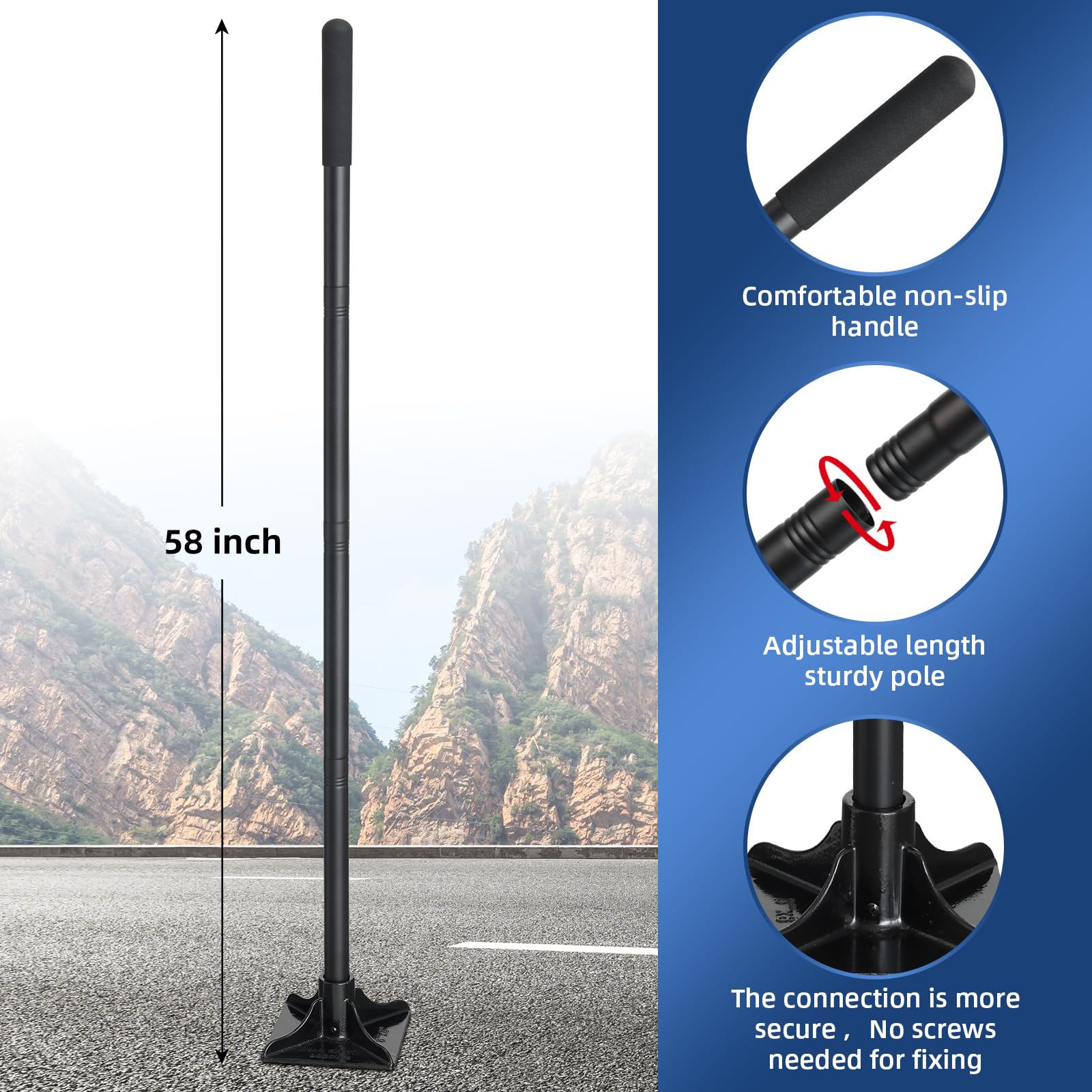 Snapklik.com : Heavy Duty Steel Tamper, 8x8 Inches Ground Tamper Hand