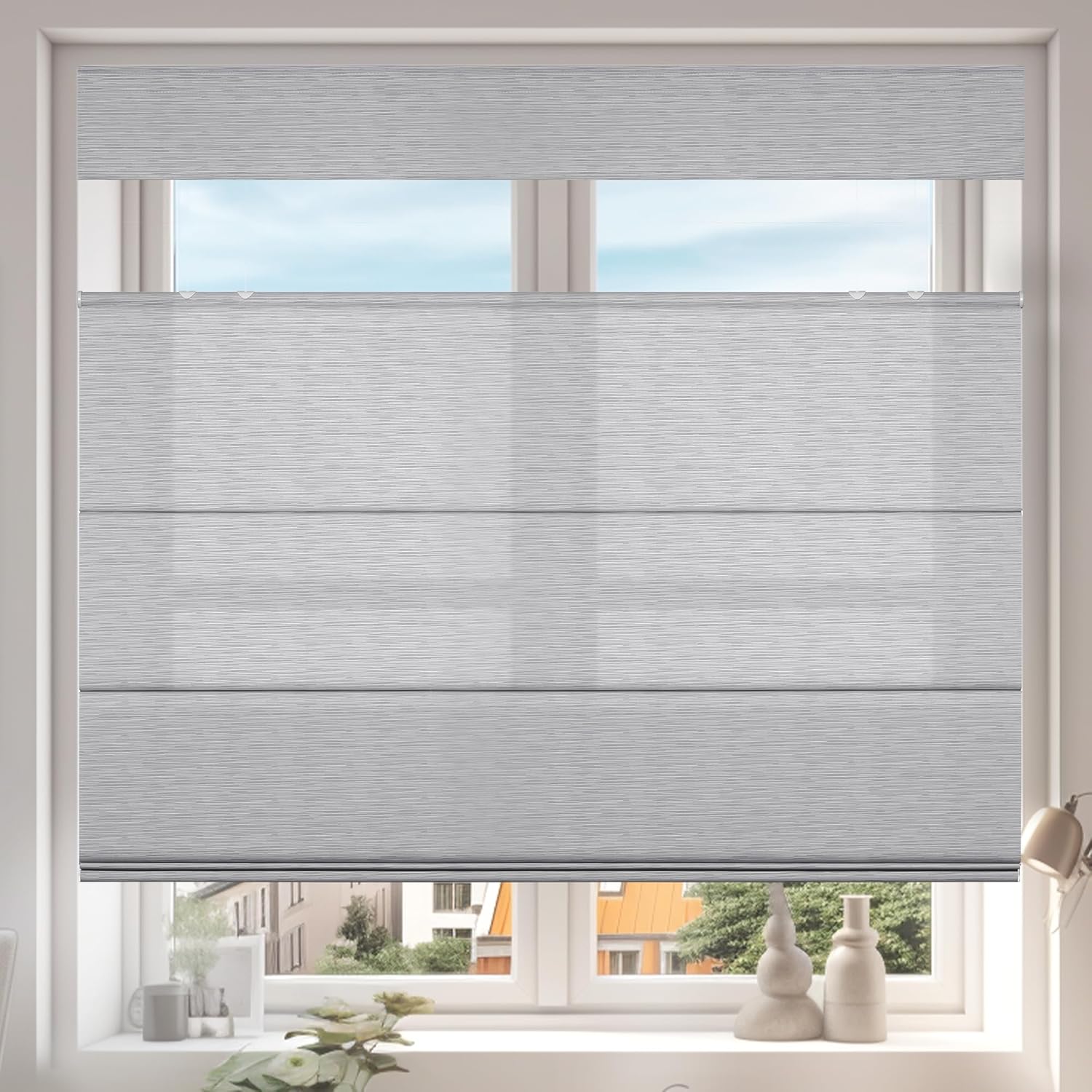 Amazon.com: HOTSOON Top Down Bottom Up Roman Shades for Window,Cordless ...