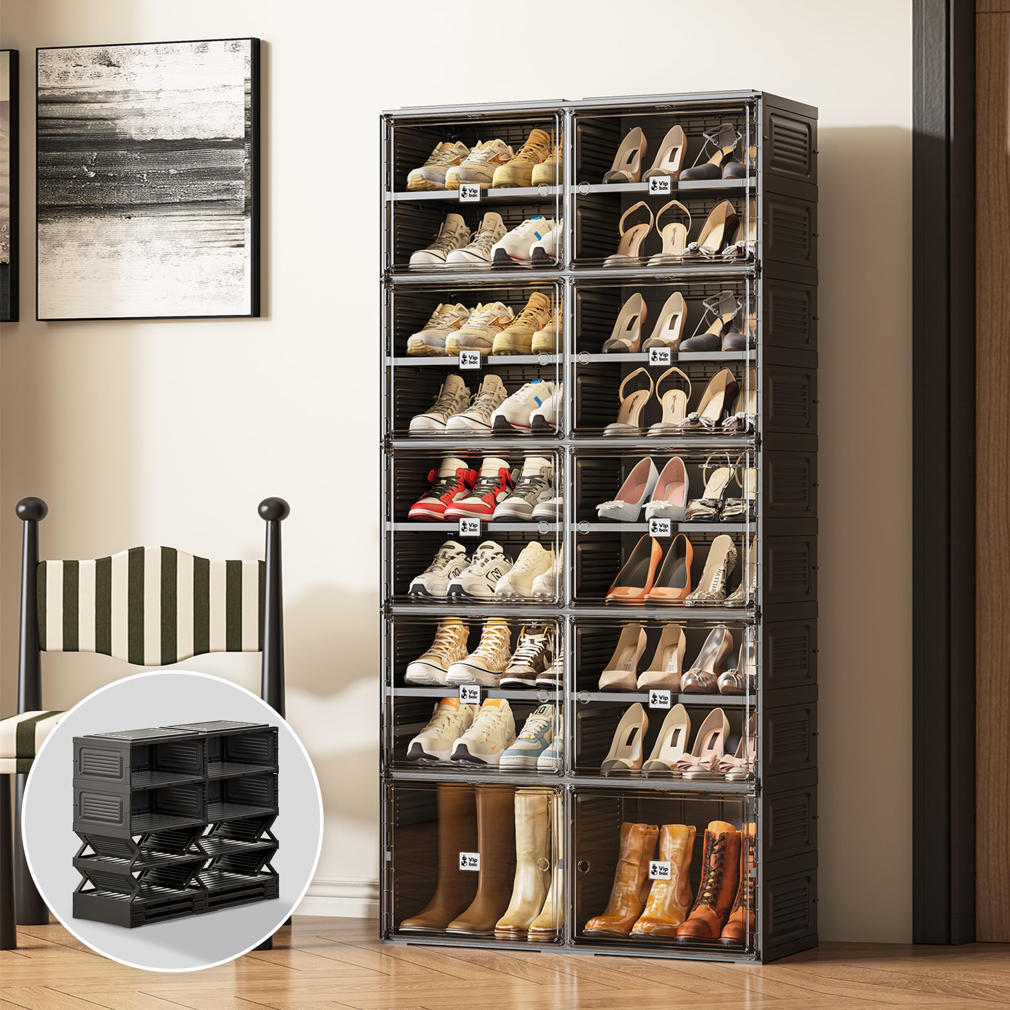 Amazon.com: Vipbox Shoe Rack Organizer Cabinet for Closet Entryway ...