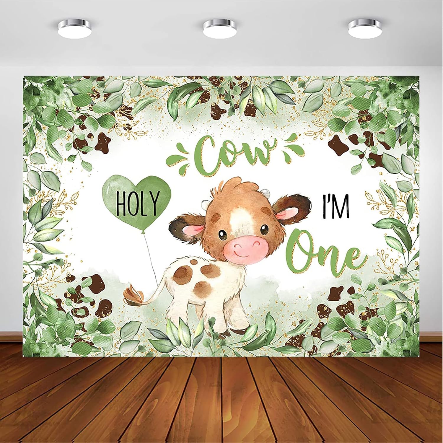 Amazon.com : Avezano Holy Cow 1st Birthday Backdrop Holy Cow I'm One ...