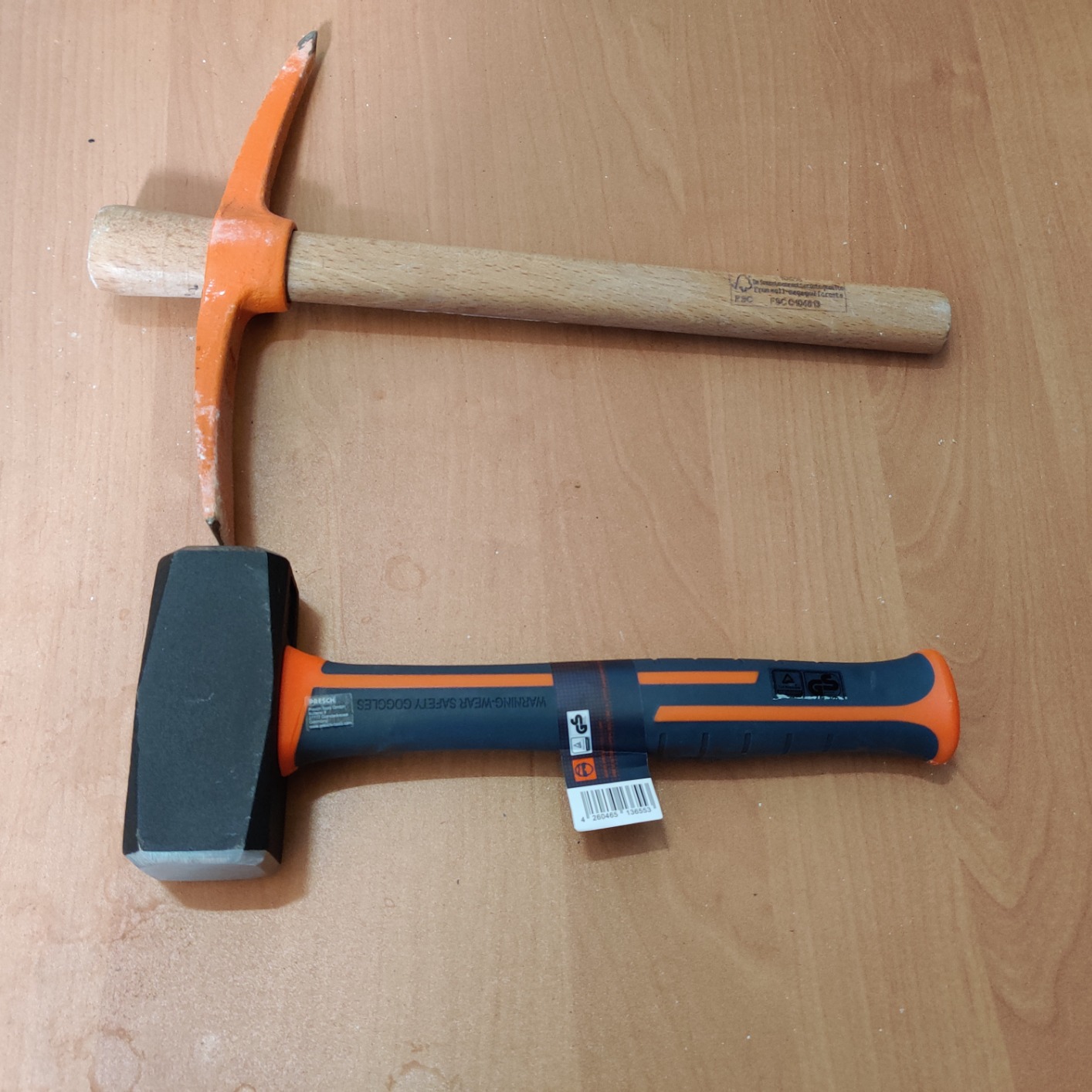 Presch mazzetta da 1500 g - Martello DIN 6475 con manico in fibra di ...