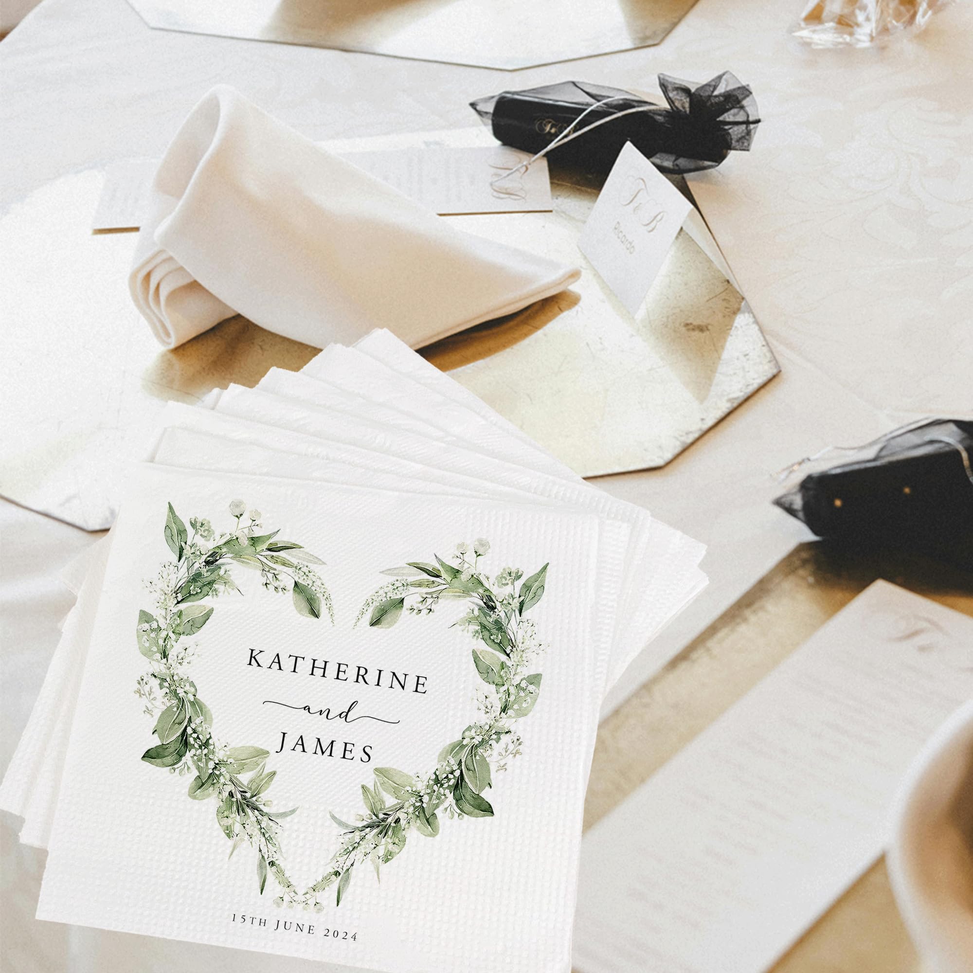 Printed wedding napkins 60 photos - Astyledwedding.com