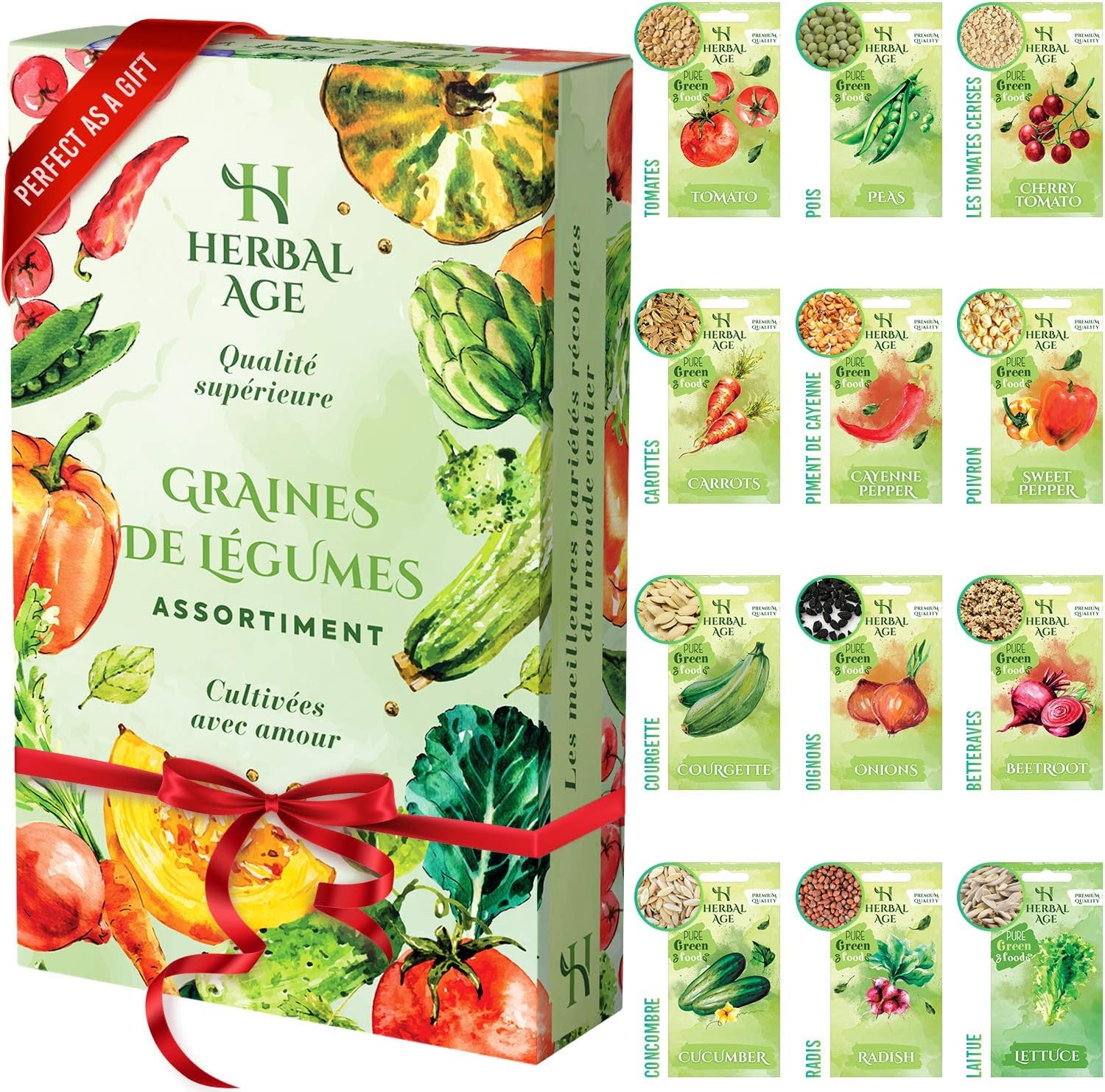 HERBAL AGE Cultivez Votre Propre Potager – 12 Variétés De graines De ...