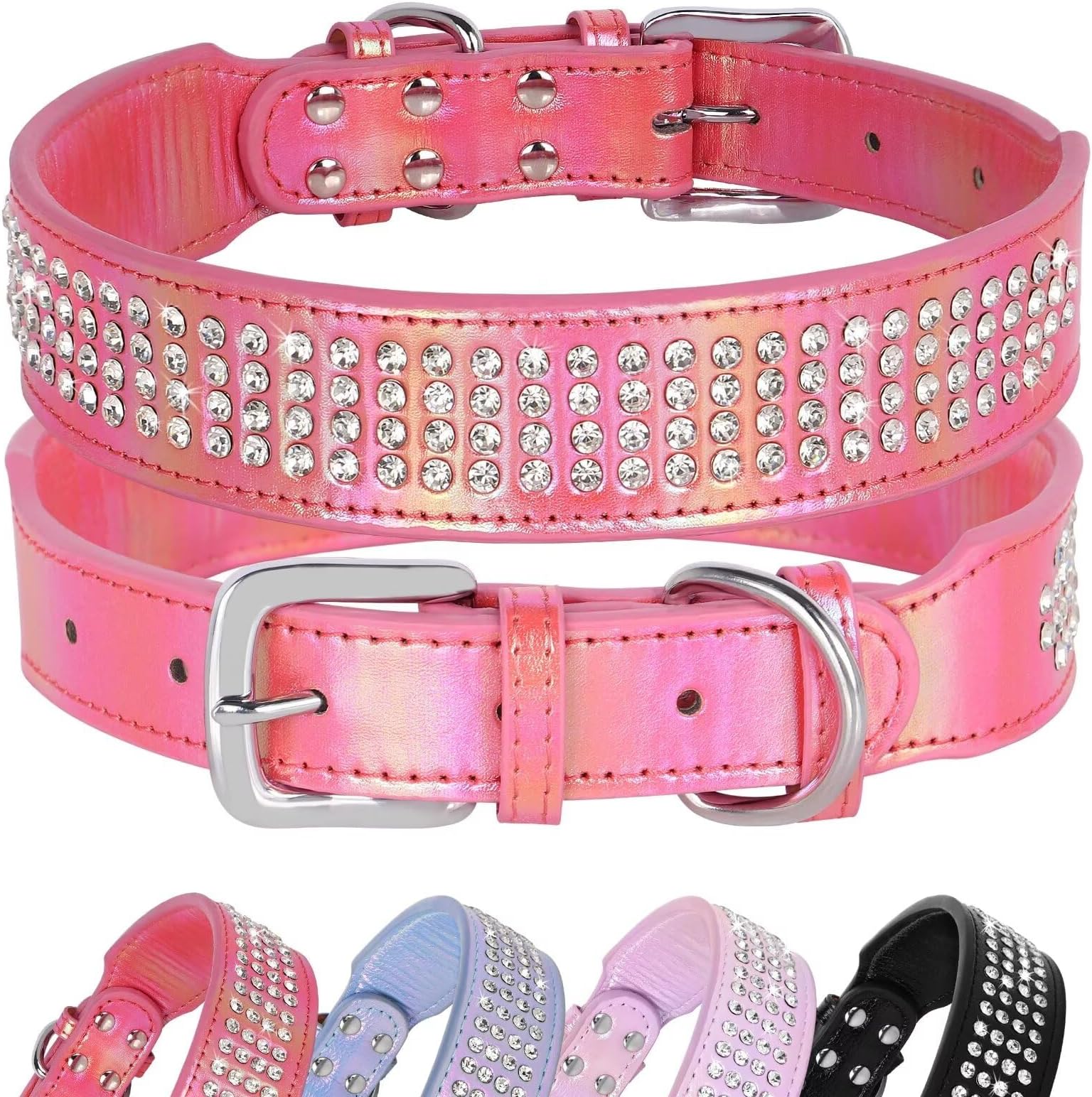 Amazon.com : Beirui Bling Rhinestone Dog Collar with Diamonds Studded ...