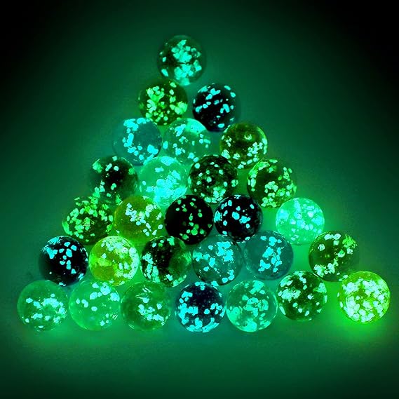 Amazon.com: 20 Pieces Marbles Glowing in The Dark Handmade Glass ...