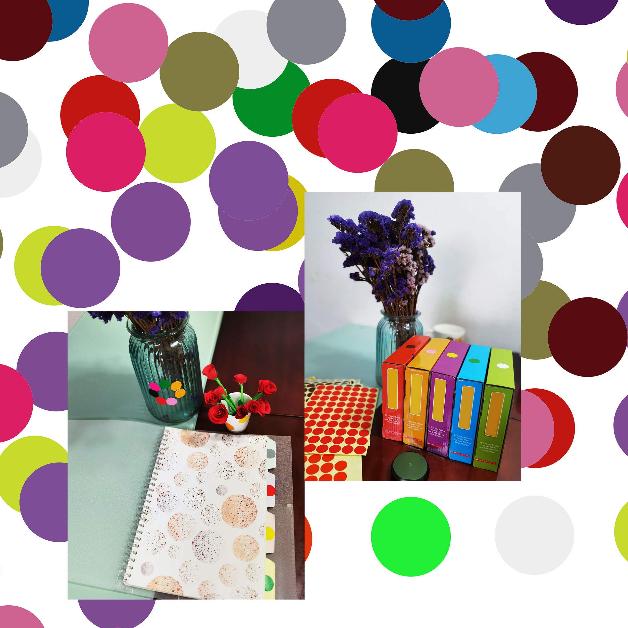 1600 Dots 1" Round Color Coding Labels Circle Dot Stickers,20 Colors ...