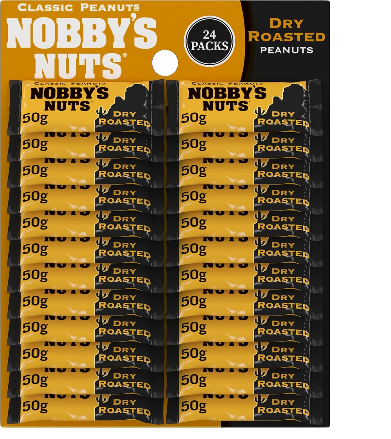 Nobby's Nuts Classic Dry Roasted Peanuts, 50 g (Case of 24) : Amazon.co ...