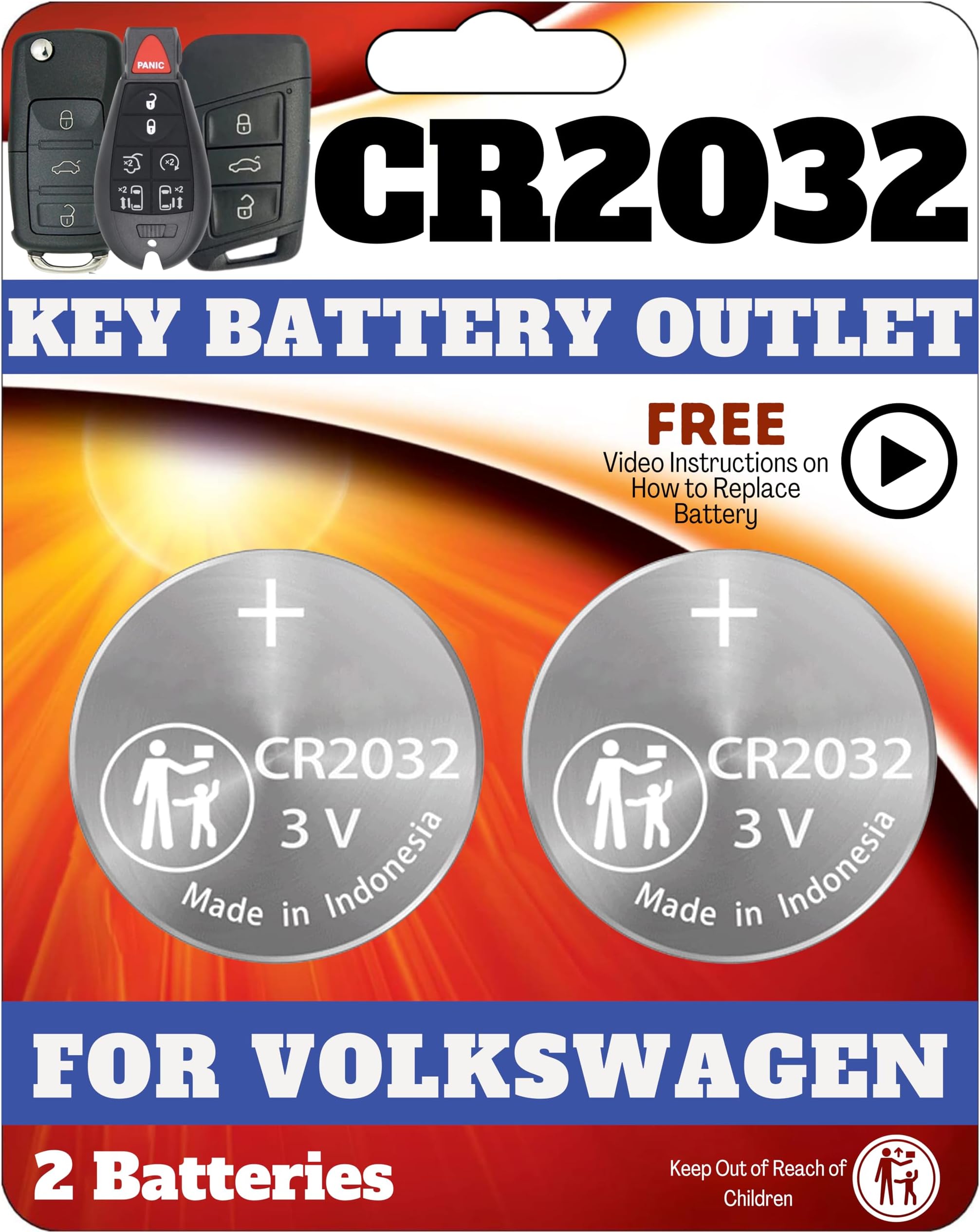 Amazon.com: ZIWLU Key Fob Battery Replacement for Volkswagen VW Jetta ...