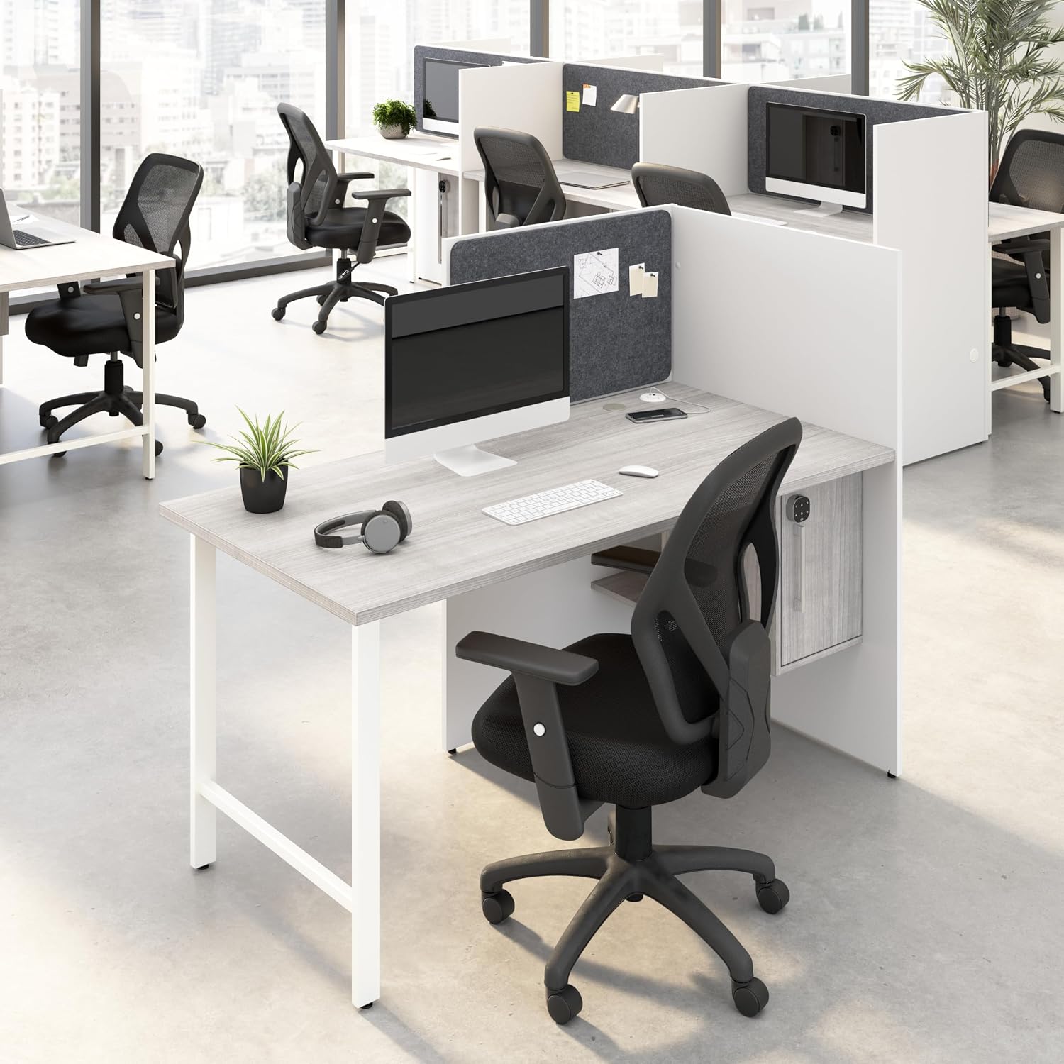 Amazon.com: Bush Business Furniture 60-inch Office Cubicle Desk with ...
