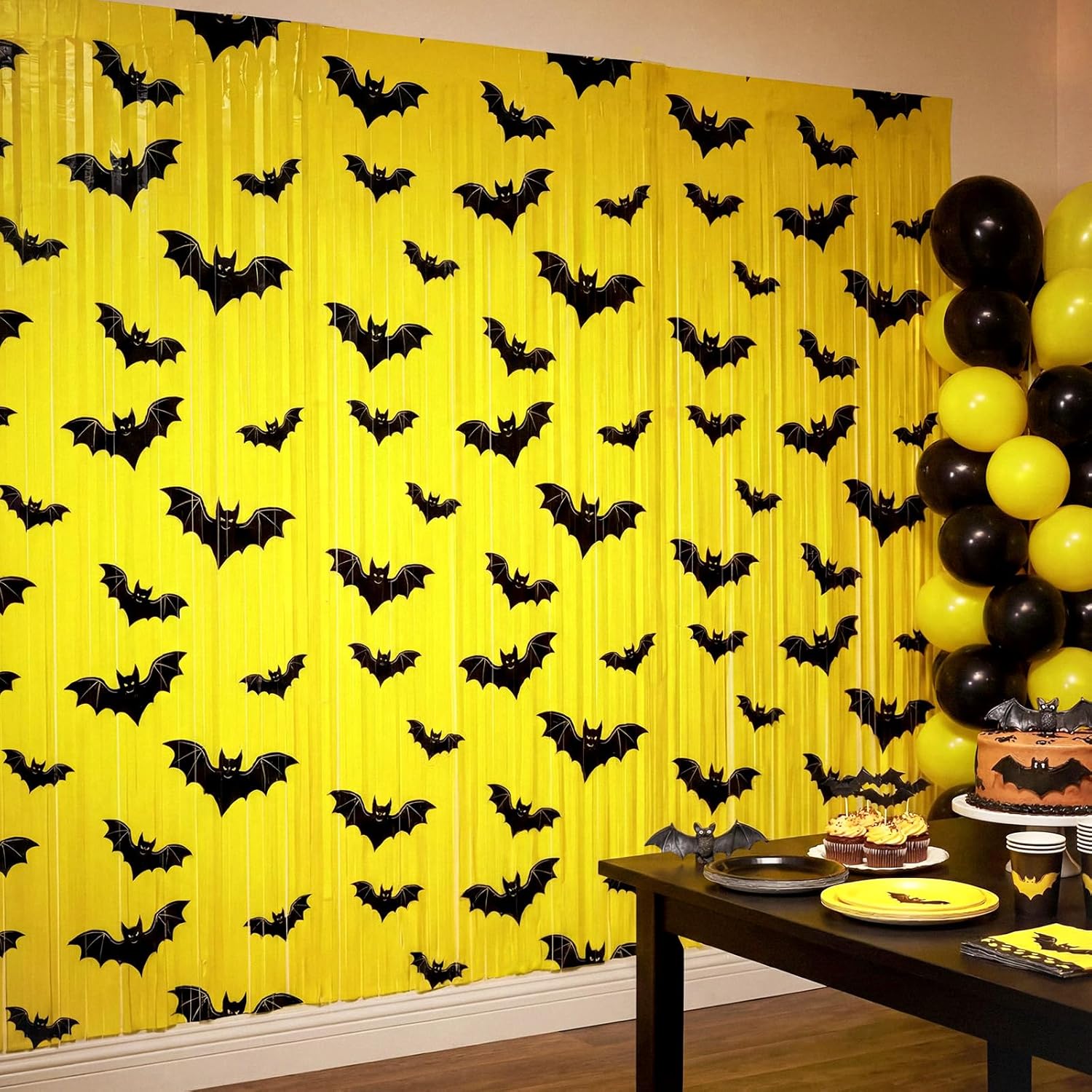 Amazon.com : Frienda 3 Pcs Bat Birthday Party Supplies Bat Metallic ...