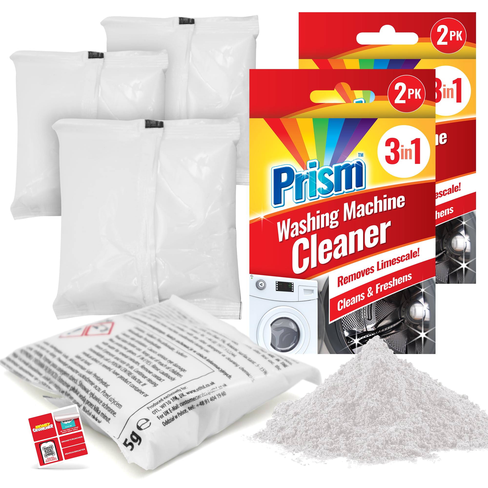 SOL 4pk 3-In-1 Washing Machine Cleaner Deep Clean, Removes Odours ...