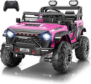 Amazon.com: Hikole 24V Ride on Toys for Kids, 2 Seater Electric Car with Remote Control, 9AH ...