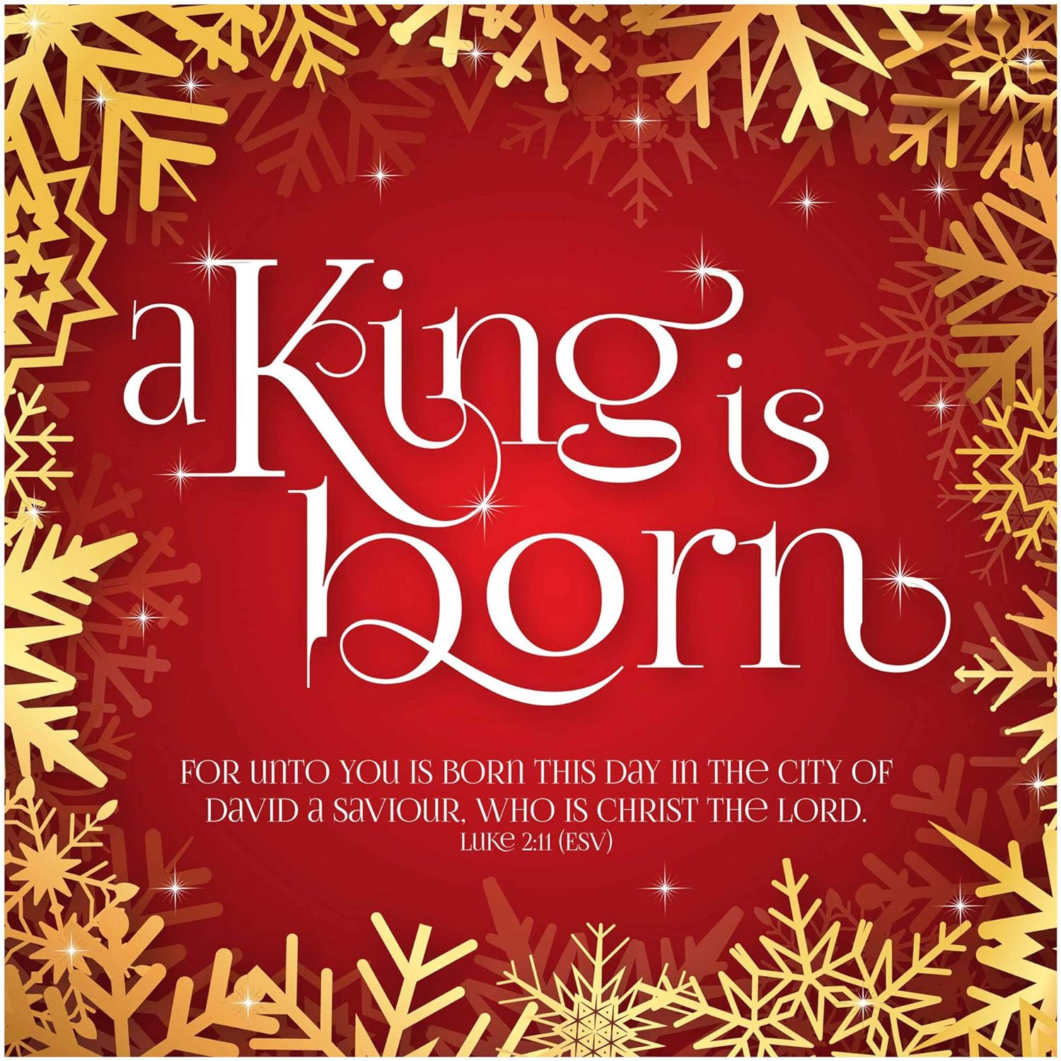 Tarjeta De Navidad Cristiana Paquete De 10 A King Is Born Con Luke