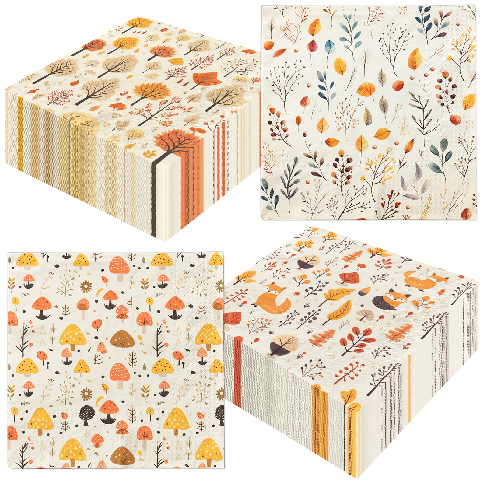 Amazon.com: Fall Napkins, 40Pcs Fall Maple Leaves Fall Paper Napkins ...