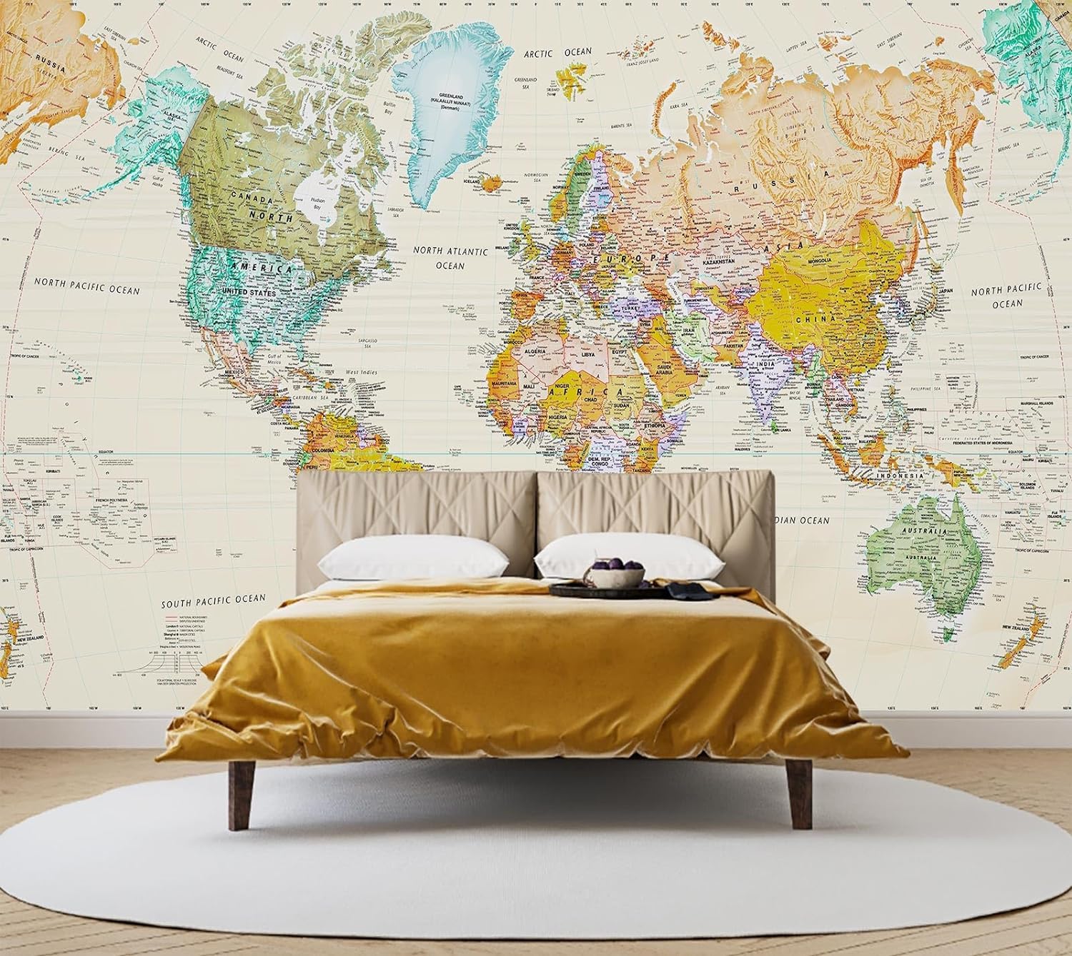 Adhesivo Mural De Pared Con Mapa Amazon.com: Vinilo Decorativo 3D De