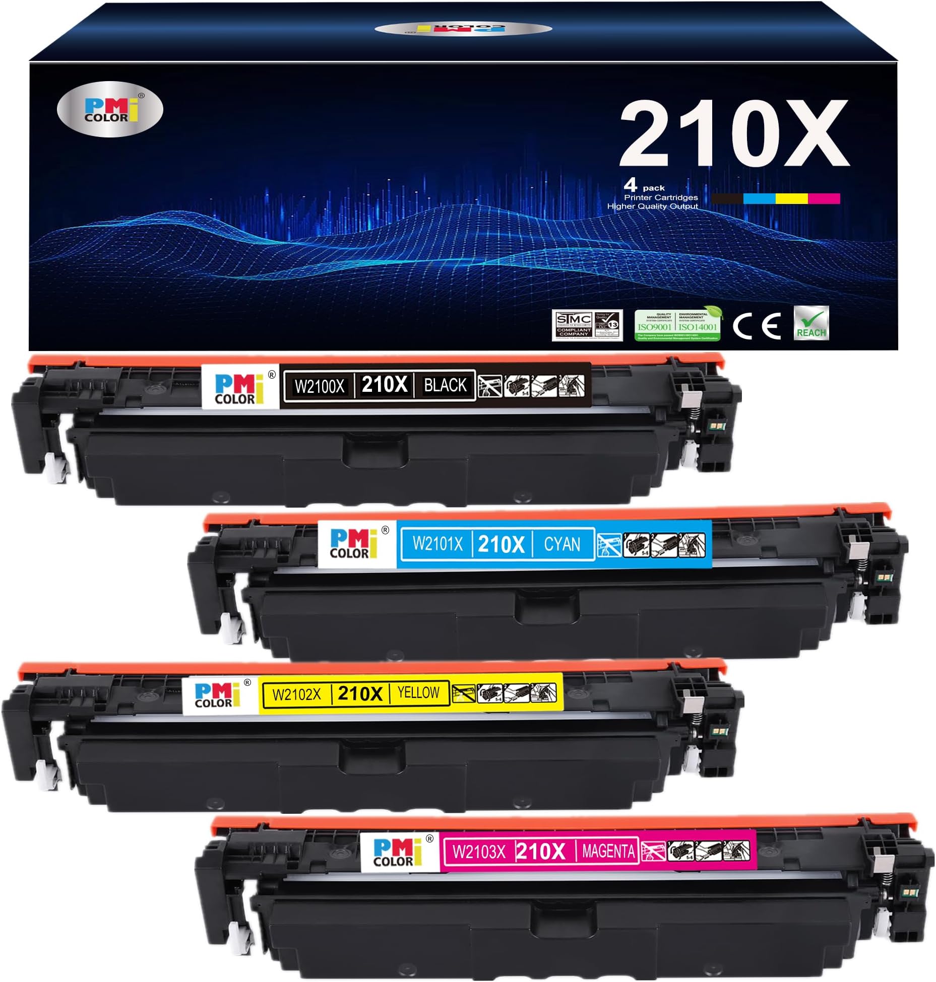 Amazon.com: 210A 210X Toner Cartridges (with OEM Chip) Replacement for ...