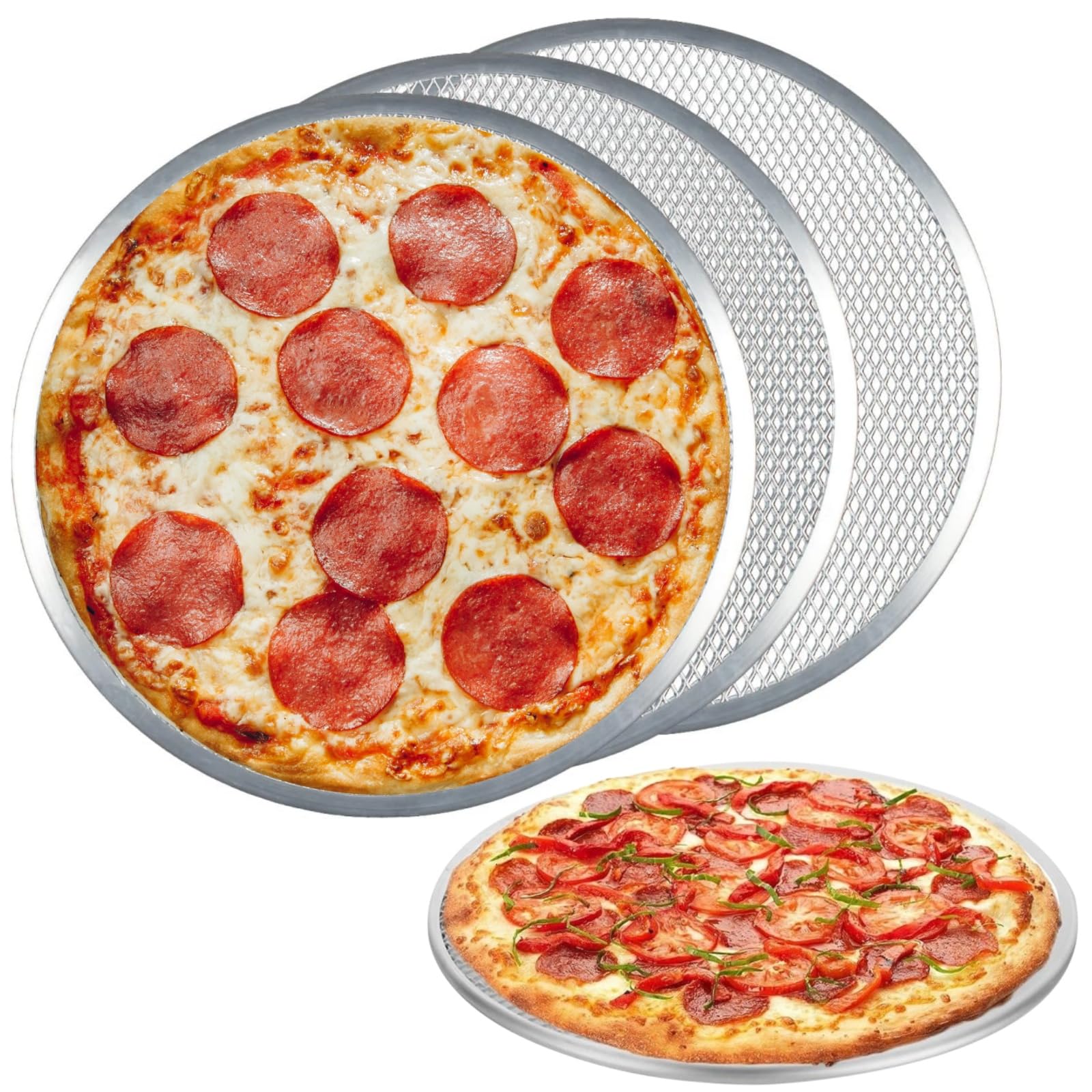 Amazon.com: RHBLME 4 Pack 13 Inch Pizza Screen, Aluminum Alloy Seamless ...