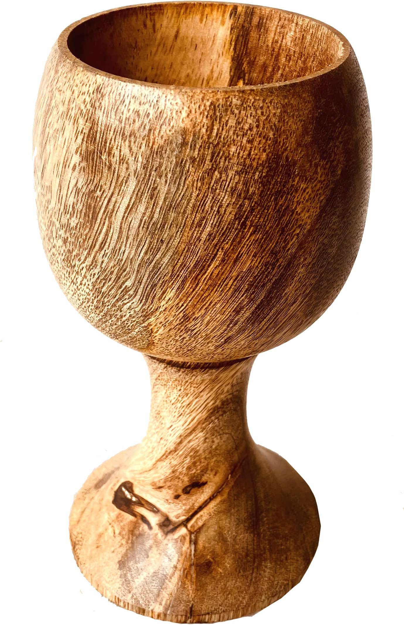 Amazon.com | ALADEAN Wooden Goblet Cup 6" - Handmade Wood Vintage ...